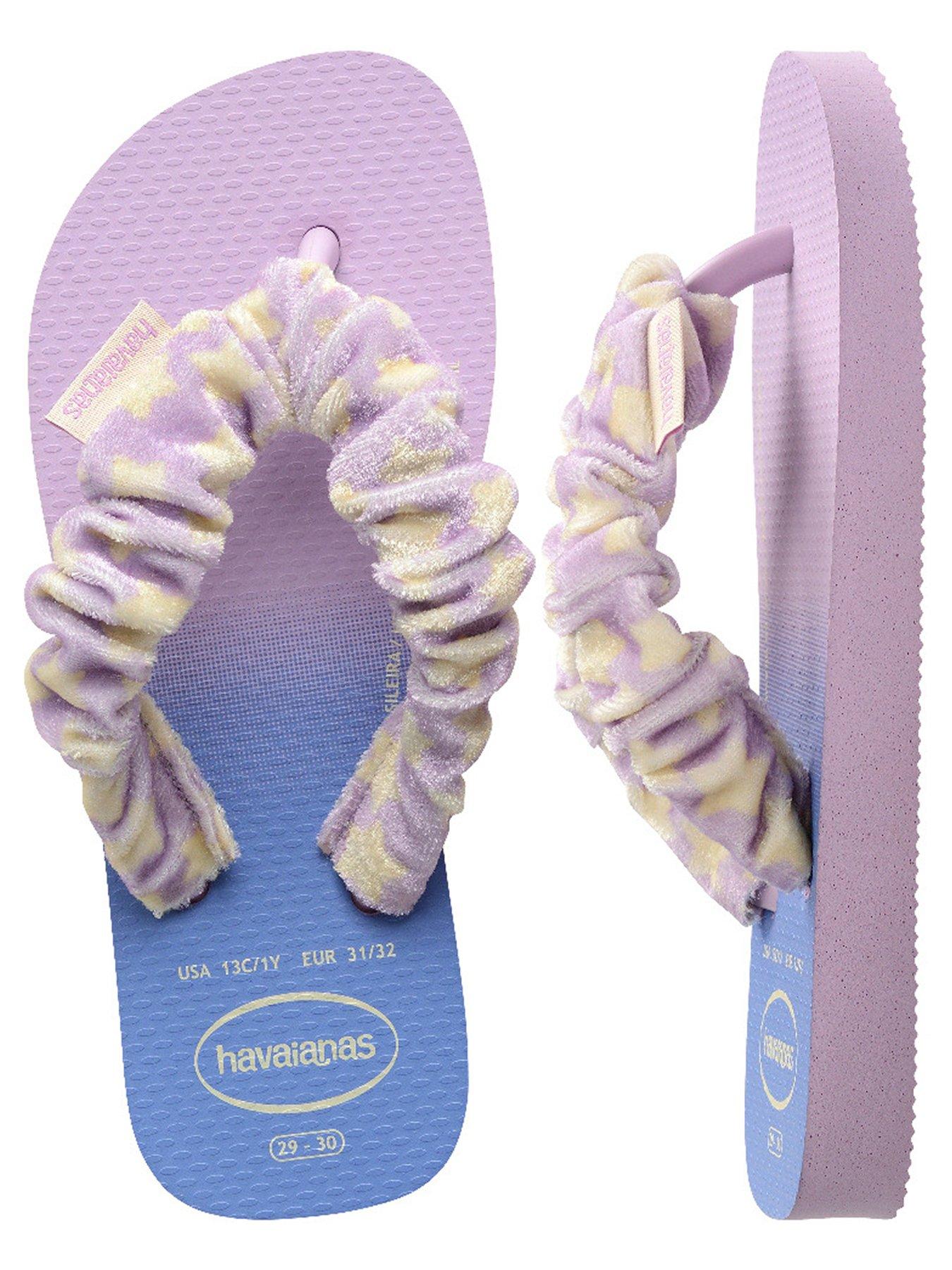 Havaianas Kids Fluffy Flip Flops - Purple | Very