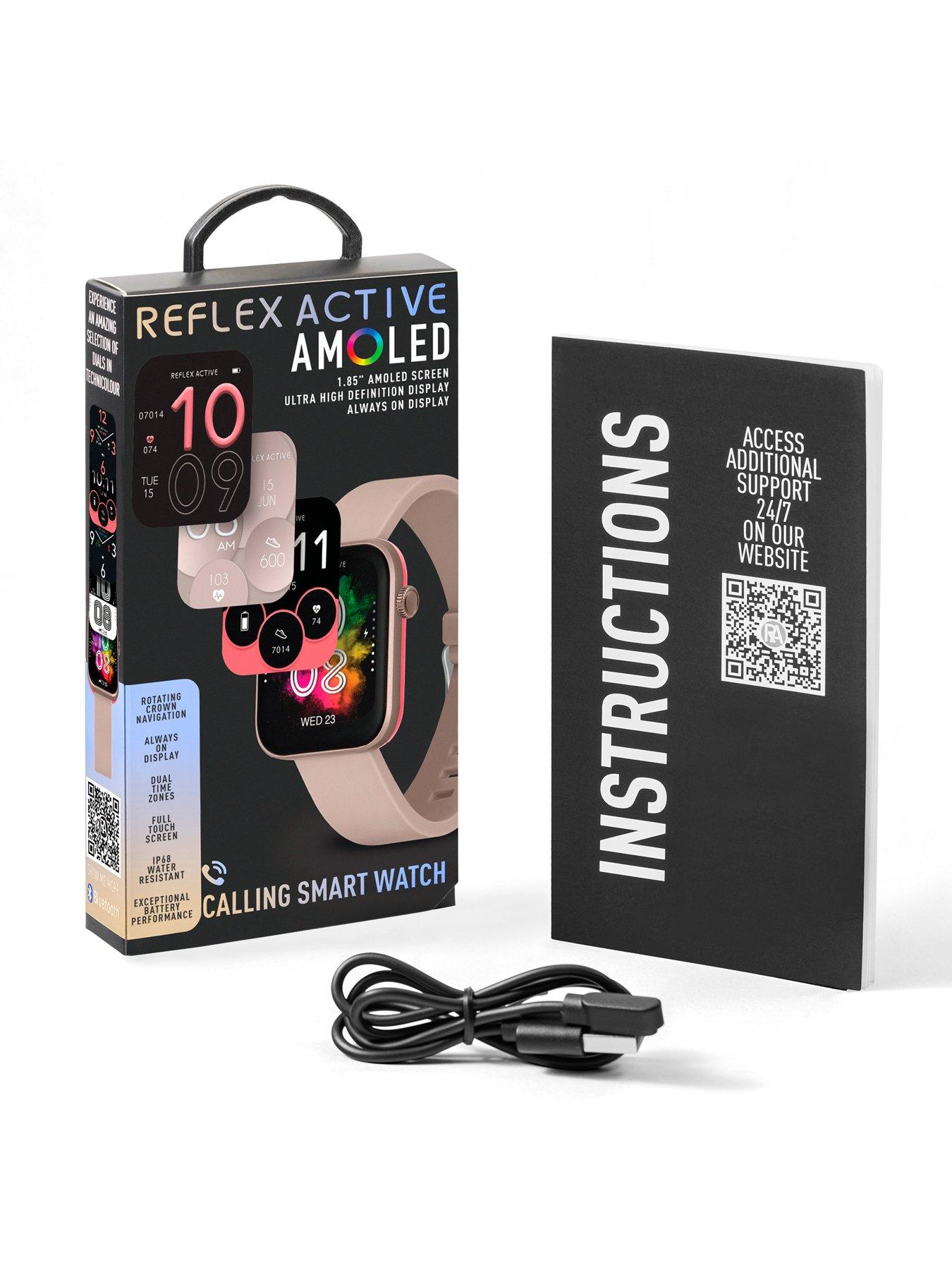 Reflex Active Series 40 AMOLED Smart Aluminium Mink Strap Calling Watch ...