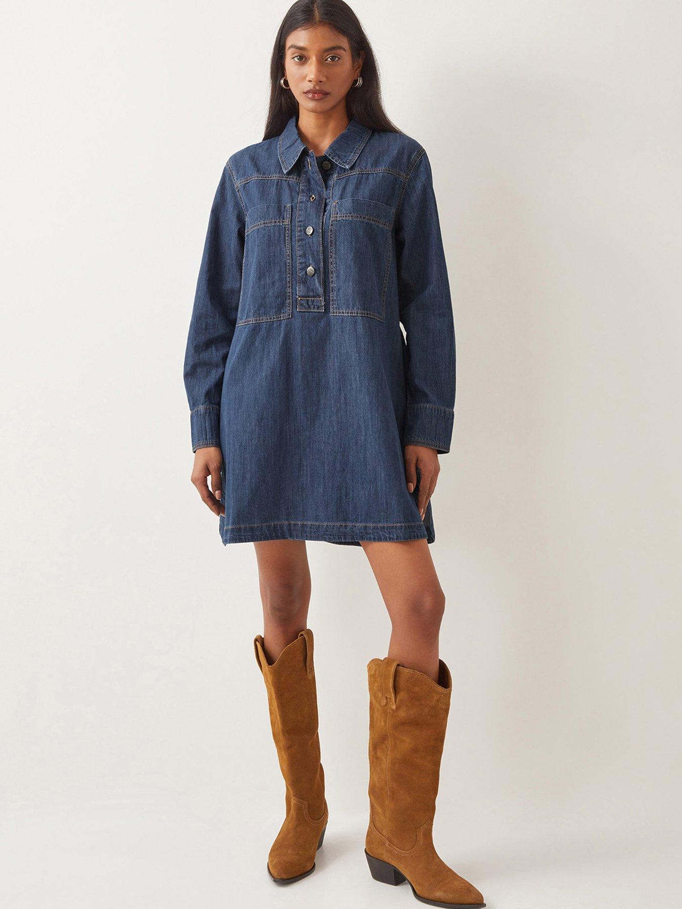 Monsoon Nara Tunic Dress - Blue | Very