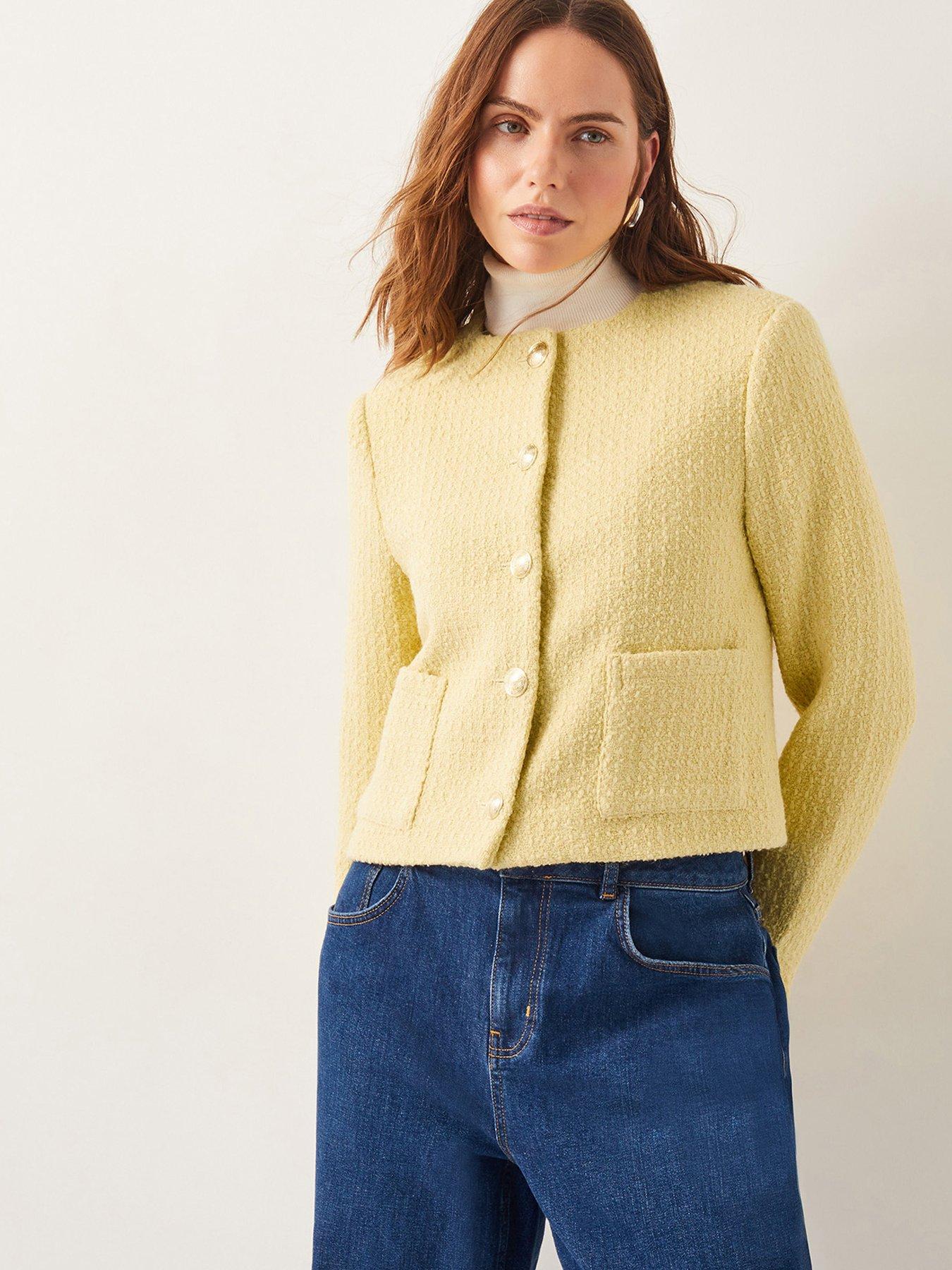 Monsoon Maya Tweed Jacket Yellow | Very