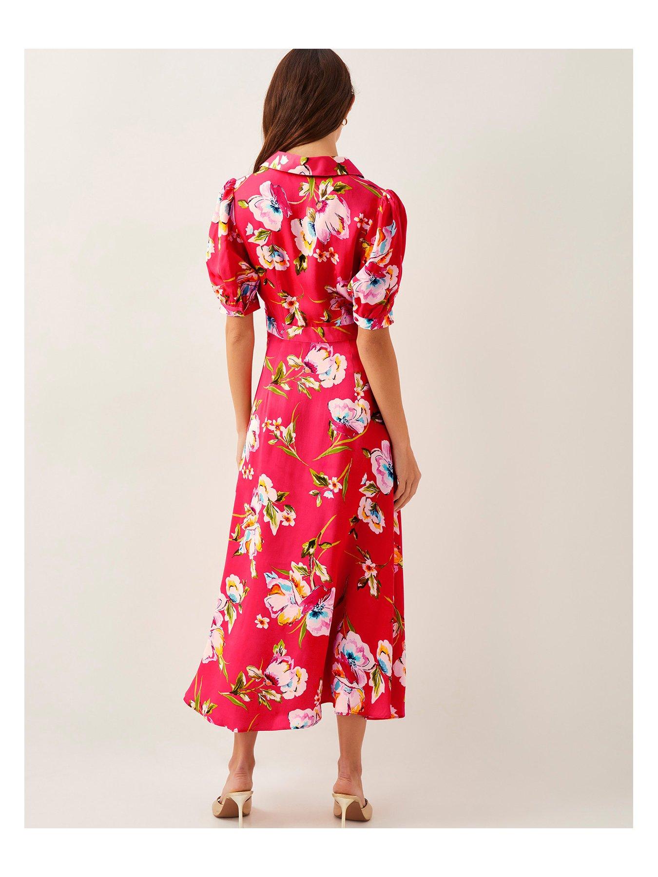 Monsoon Meridith Shirt Dress - Red | Very