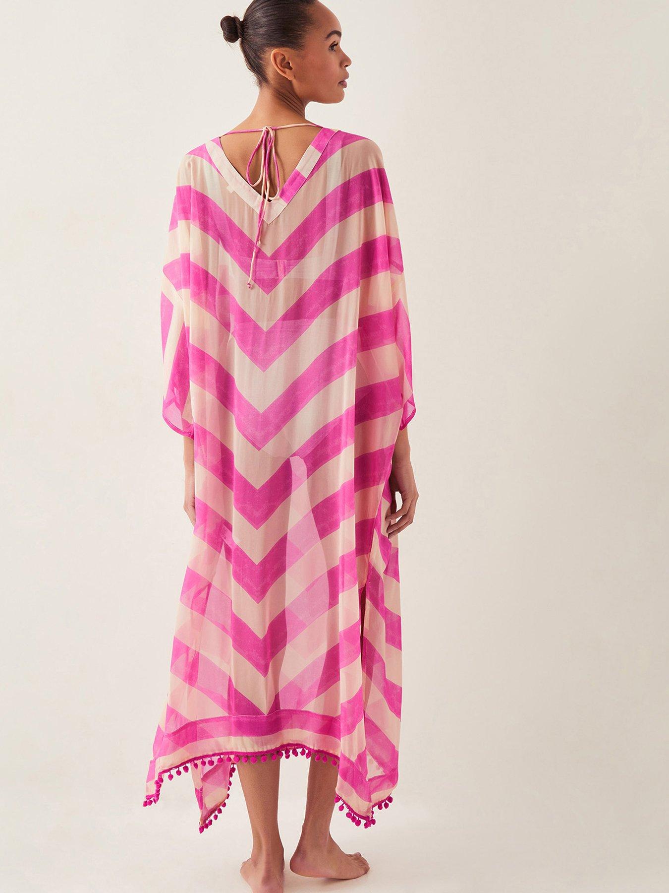 Monsoon Sorcha Stripe Kaftan - Pink | Very