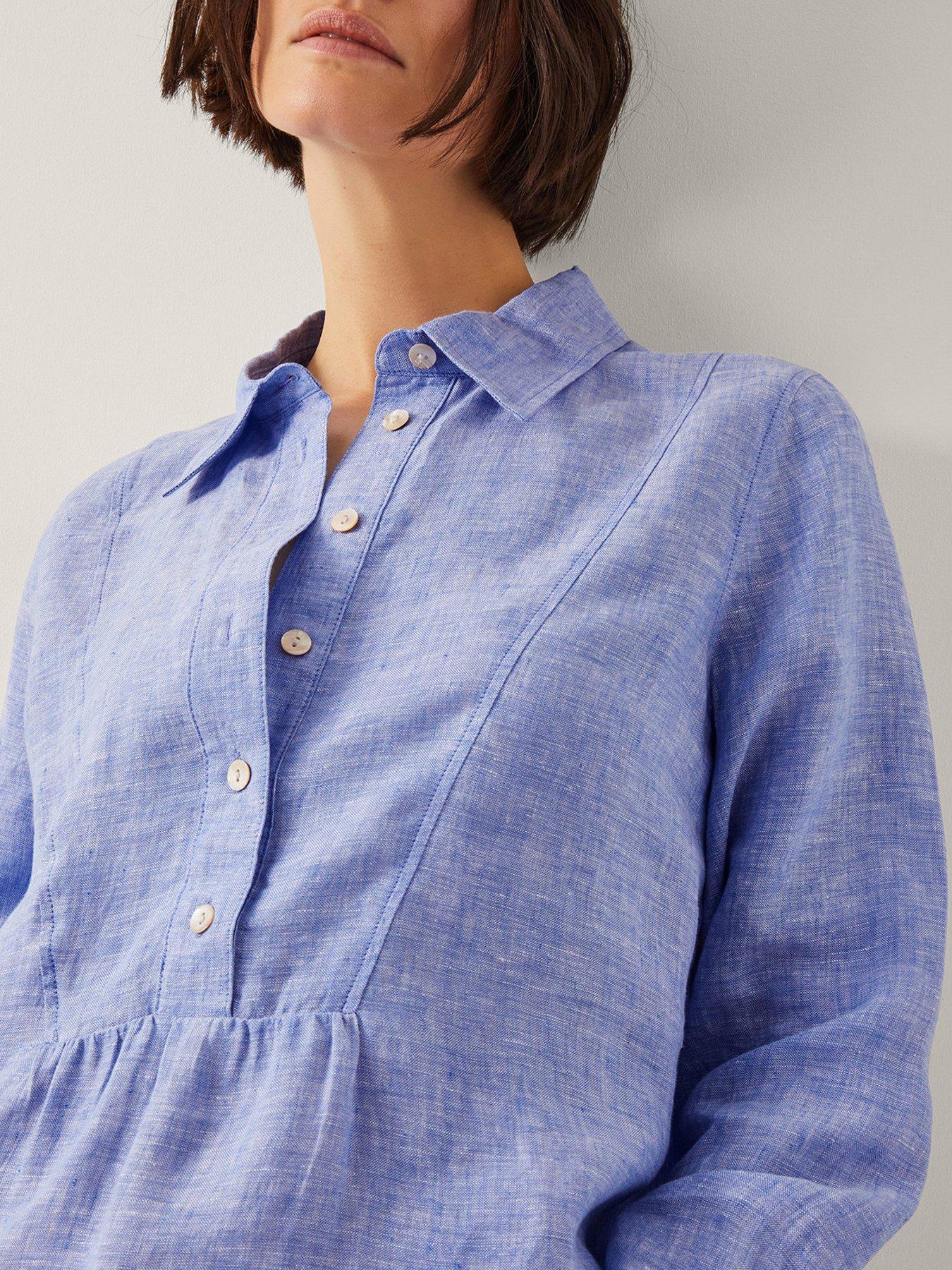 Monsoon Lola Linen Top - Blue | Very