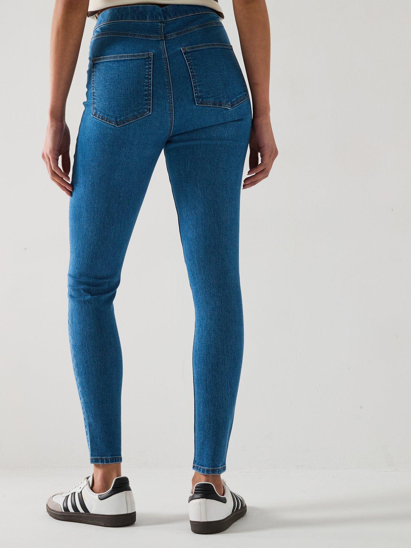 The Very Collection High Waist Denim Jeggings - Mid Wash | Very
