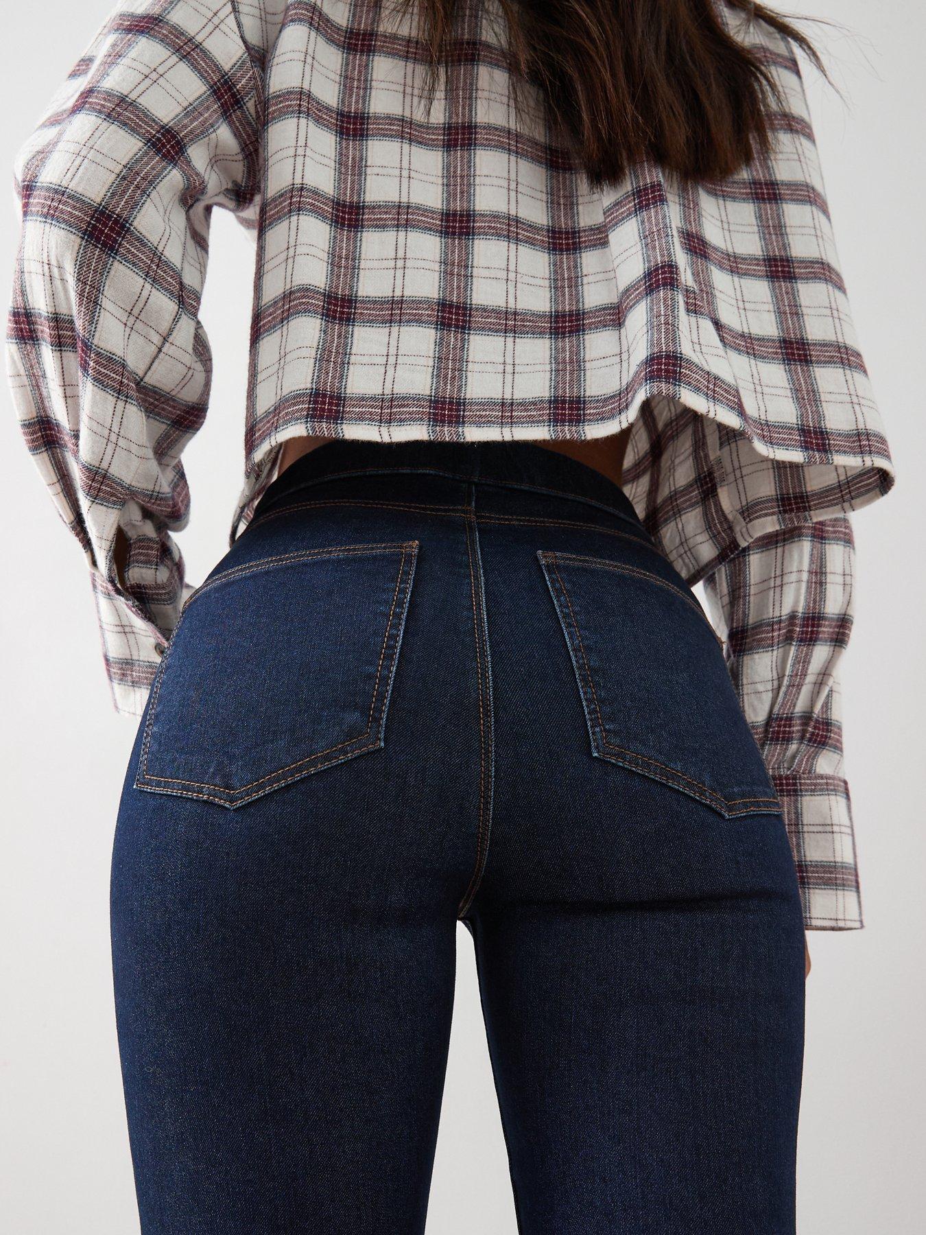 The Very Collection Tall High Waist Denim Jeggings - Dark Wash | Very