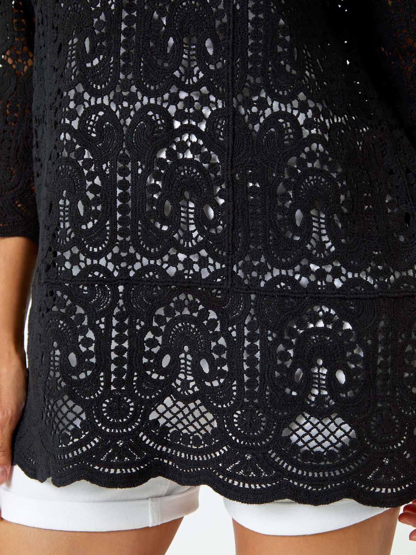 Roman Cotton Crochet Tunic Top | Very