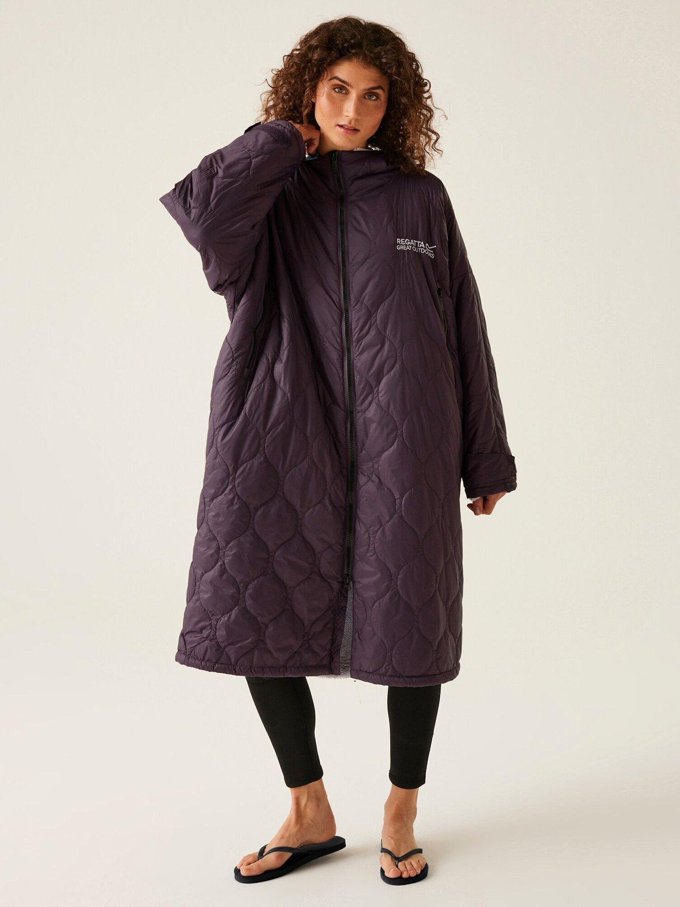 Regatta Waterproof Quilted Changing Robe - Deep Plum | Very