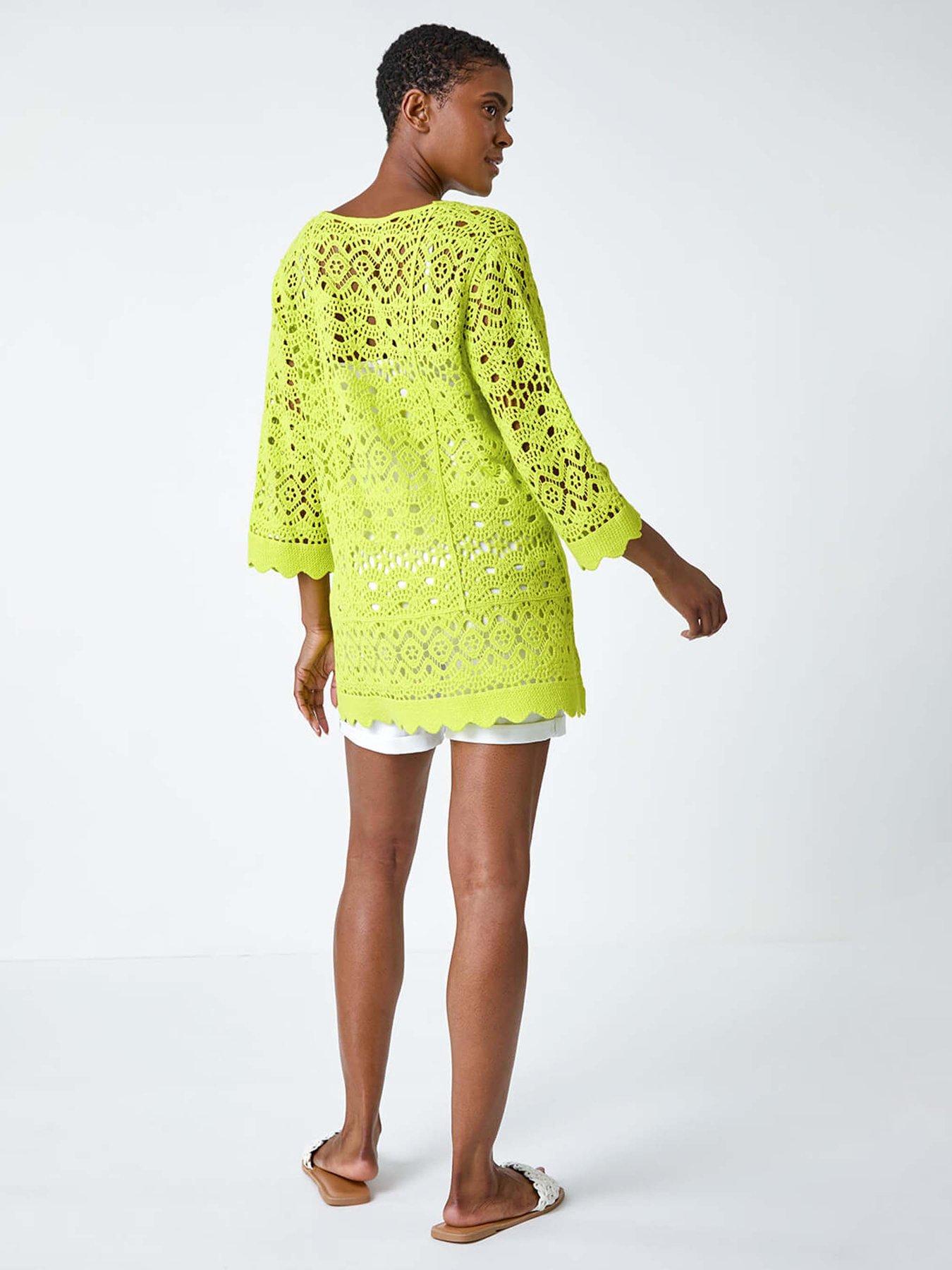 Roman Cotton Crochet Tunic Top | Very