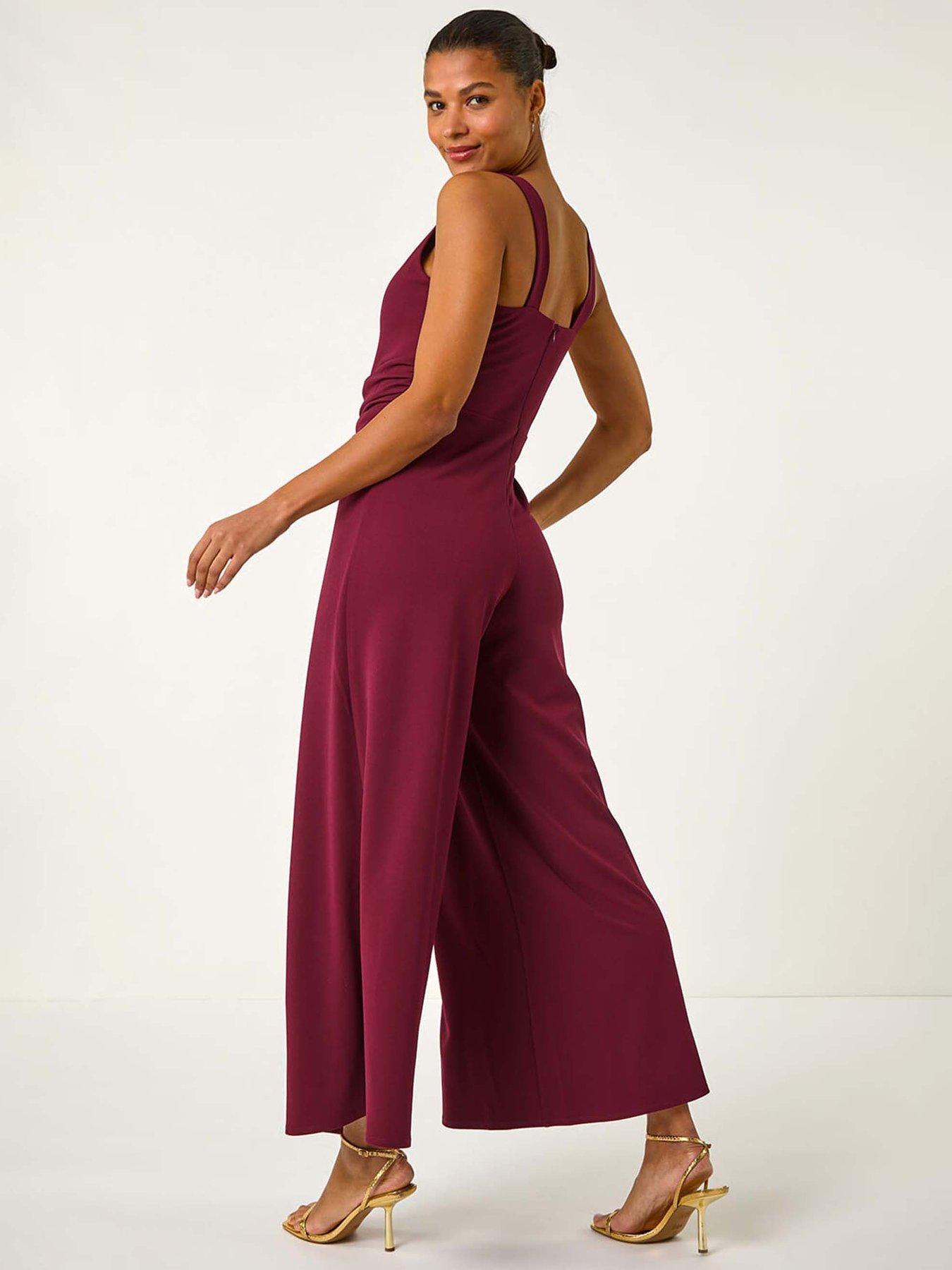 Roman Ruched Front Crossover Jumpsuit | Very