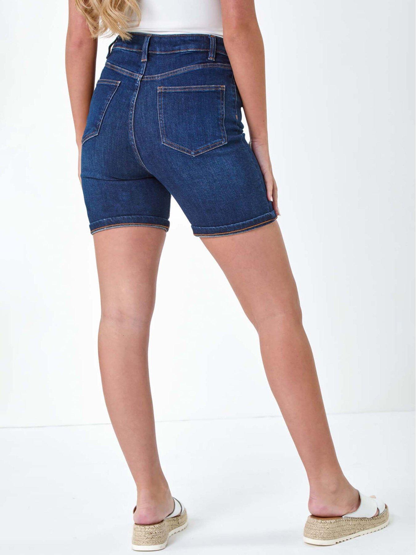 Roman Stretch Denim Mom Shorts | Very