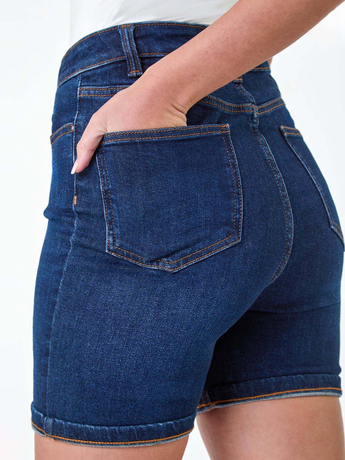 Roman Stretch Denim Mom Shorts | Very