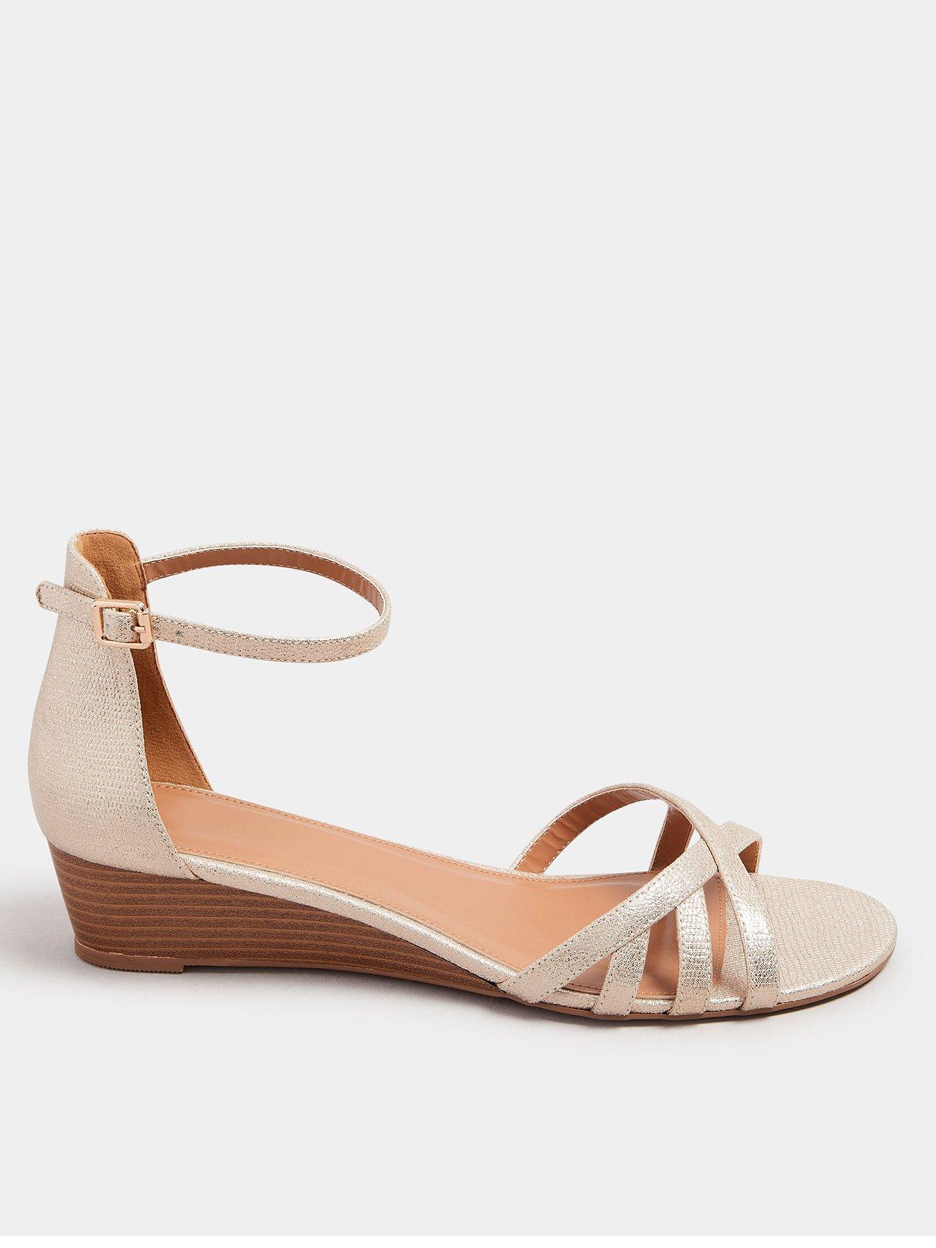 Long Tall Sally Mid Heel Strappy Wedges | Very
