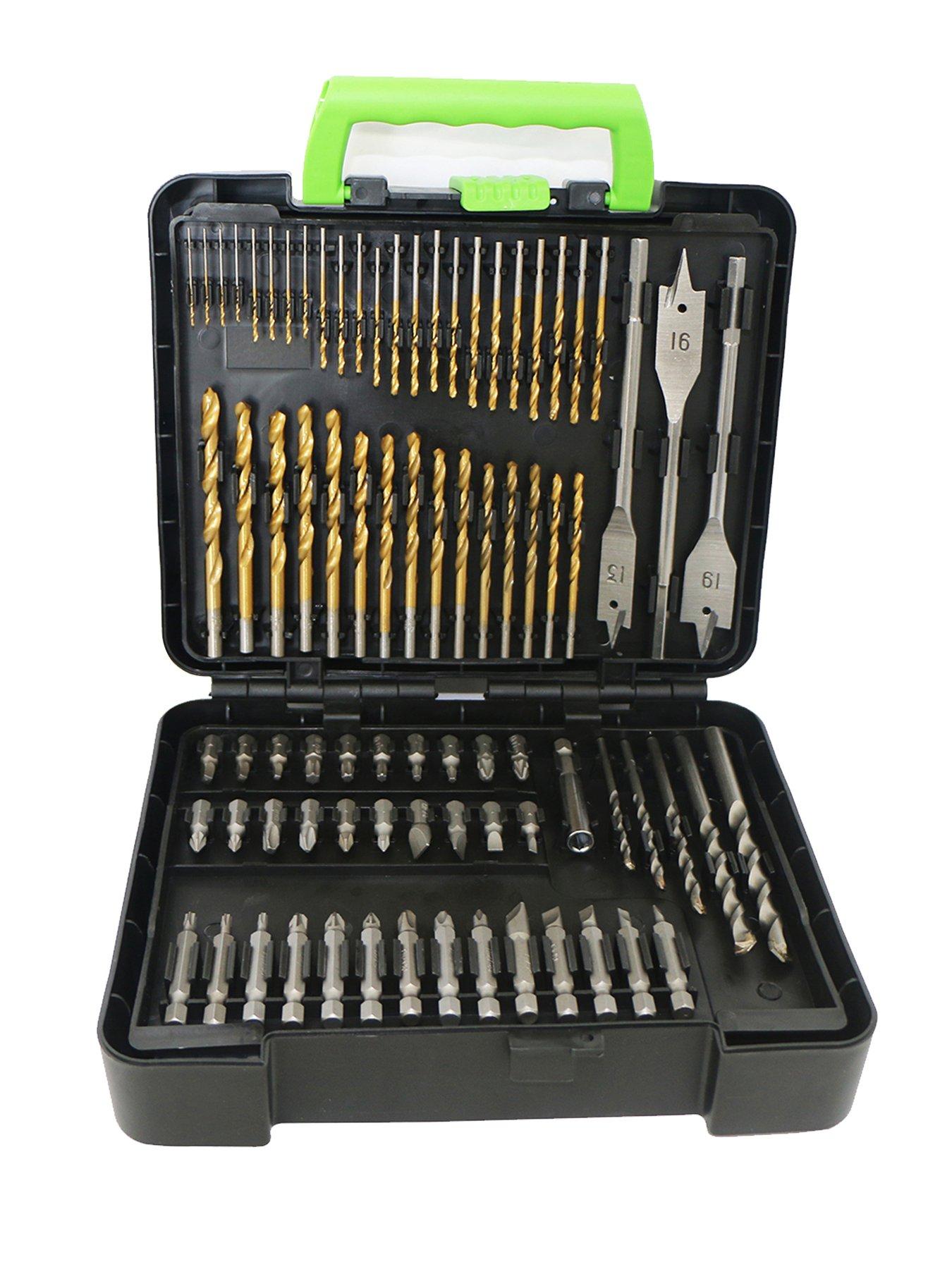 Mylek 204 Piece Drill Bit And Screwdriver Accessory Set - HSS, Cobalt ...