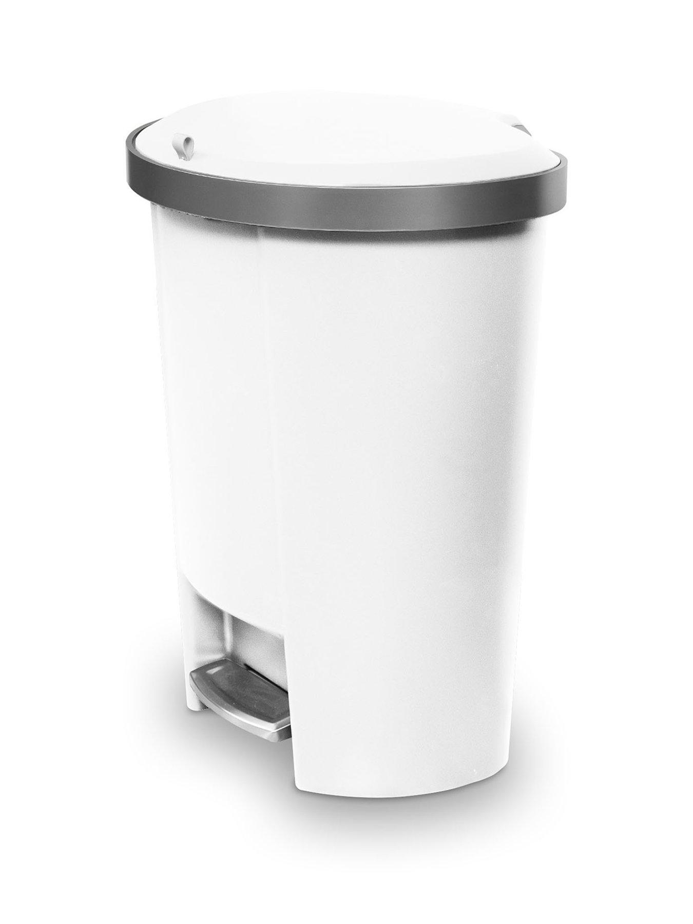 Addis Mode 50ltr Semi D Shape Pedal Bin - White | Very