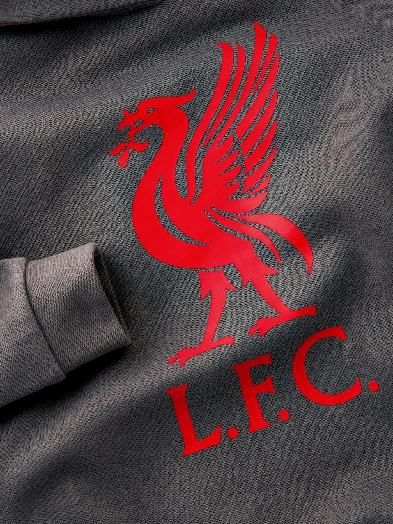 Liverpool FC Junior Liverbird Hoodie - Dark Grey | Very