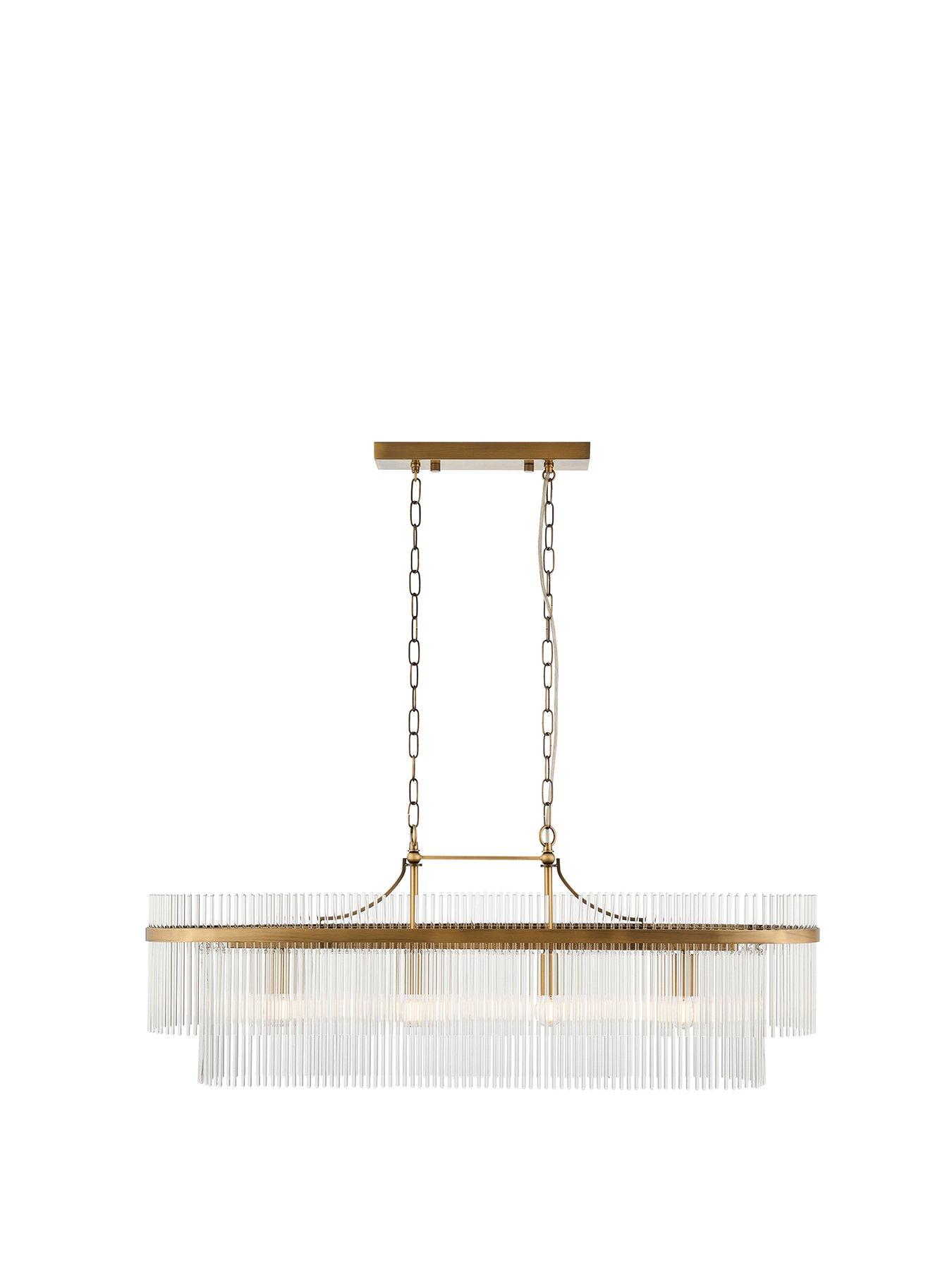 Gallery Direct Marietta 4 Pendant Light Antique Brass | Very