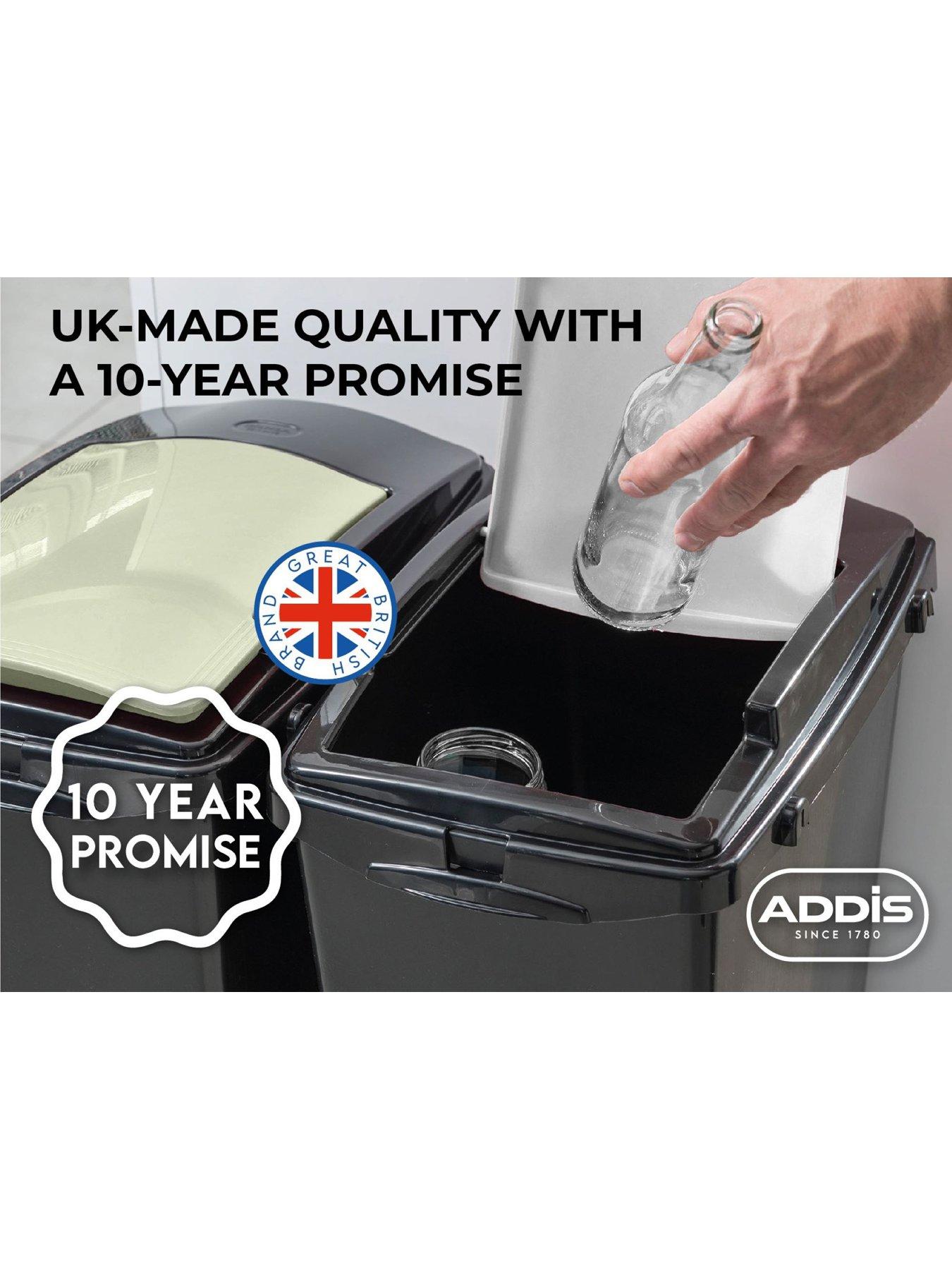 Addis Set of 3 40ltr Recycling Bins - Blue | Very