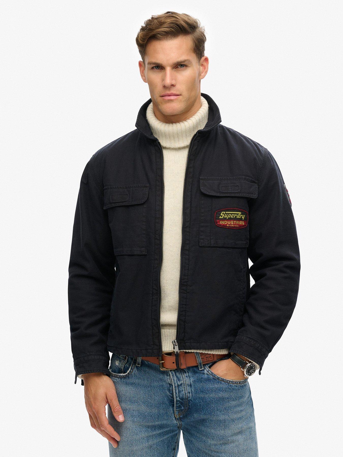 Superdry Classic Zip Through Trucker Jacket - Navy | Very