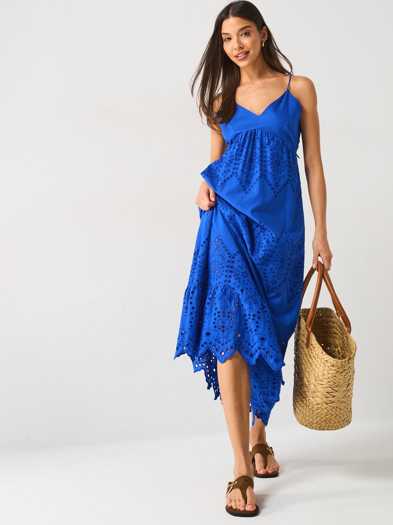 Only Milla Life Strap Maxi Woven Dress - Blue | Very