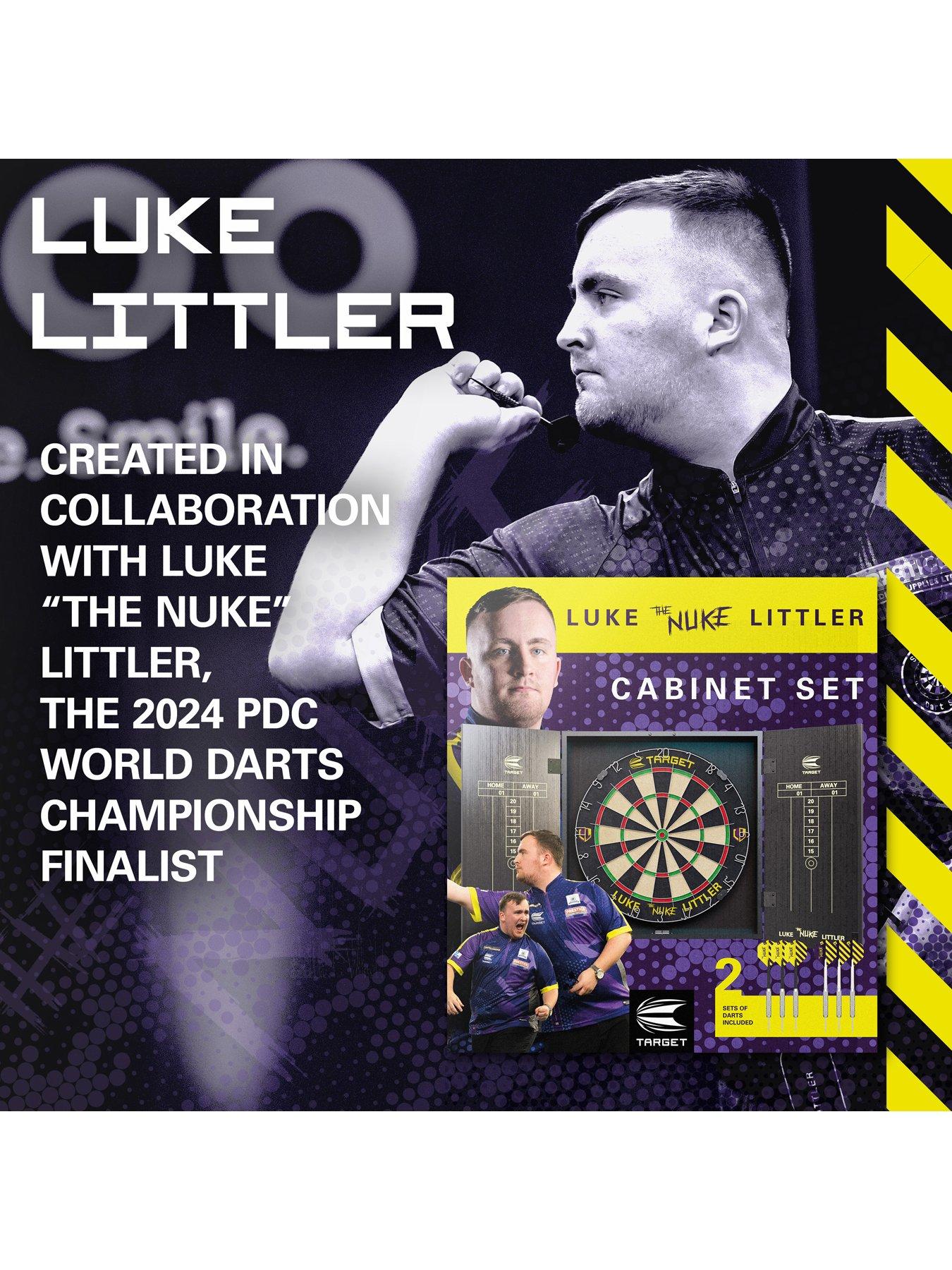 Target Luke Littler Dartboard and Cabinet Set Plus Darts | Very