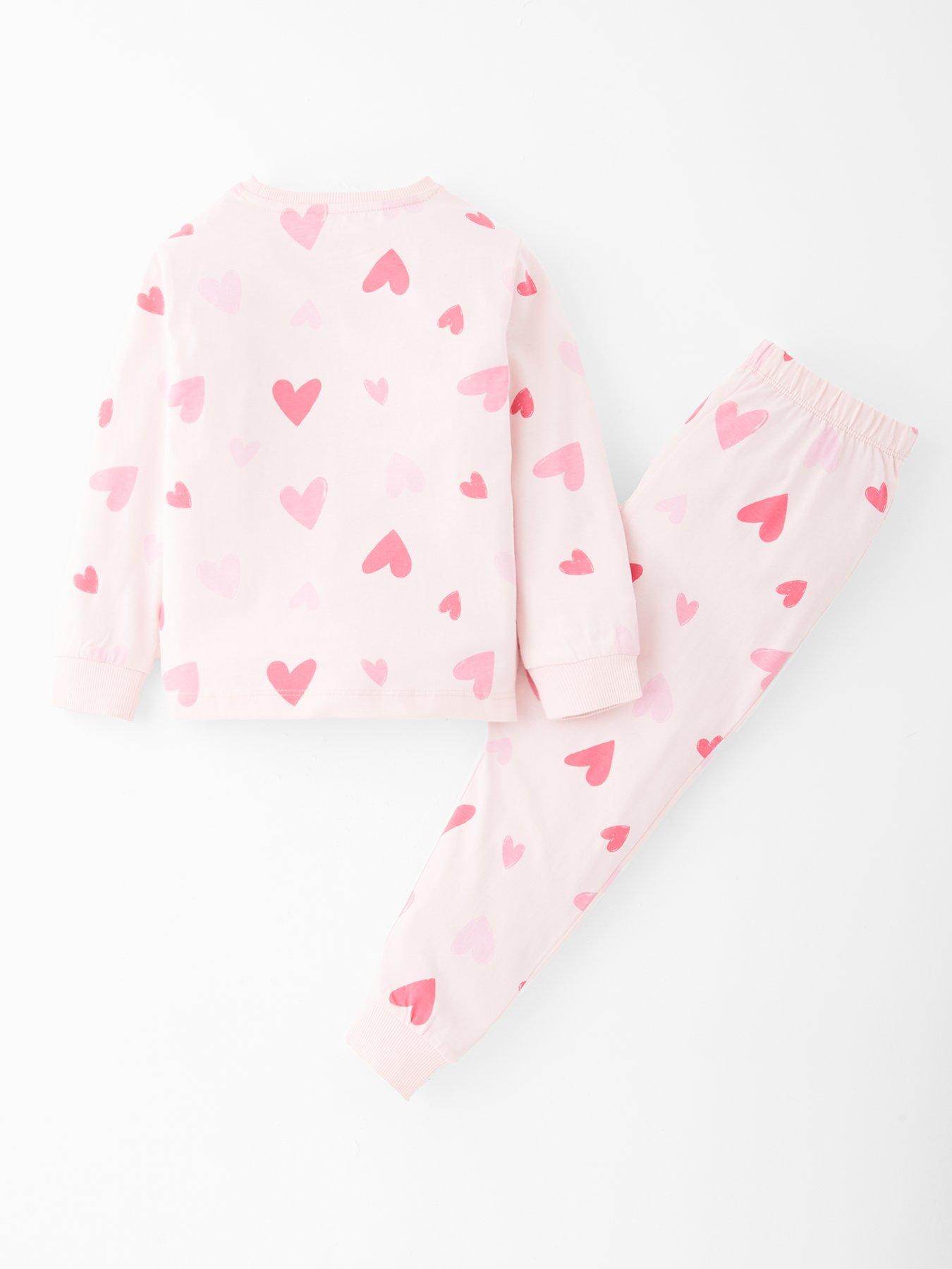 Mini V by Very Girls Single Heart Print Pyjamas - Multi | Very