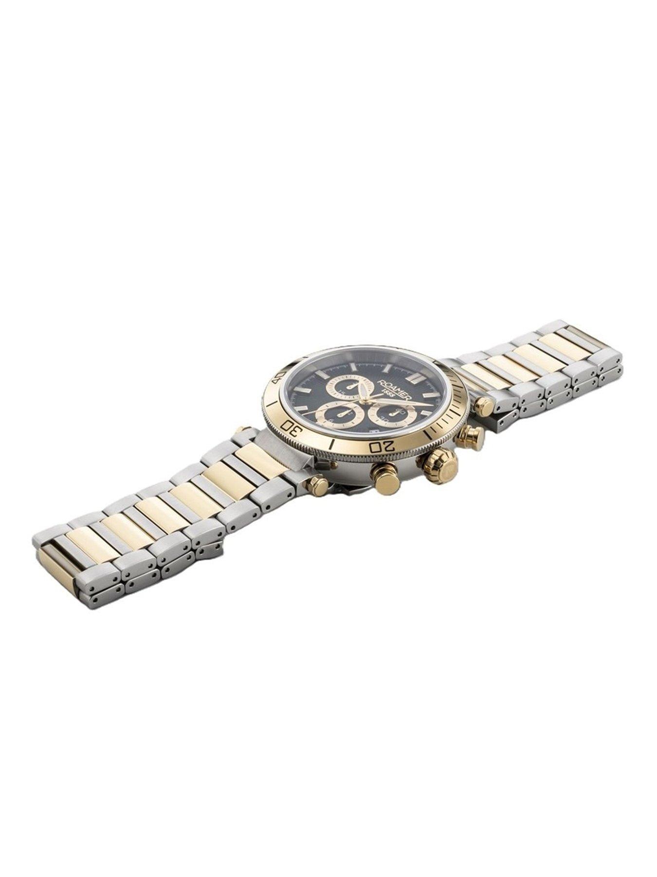 Roamer of Switzerland Swiss Made Men's Toscana Watch with Gold IP Bi ...