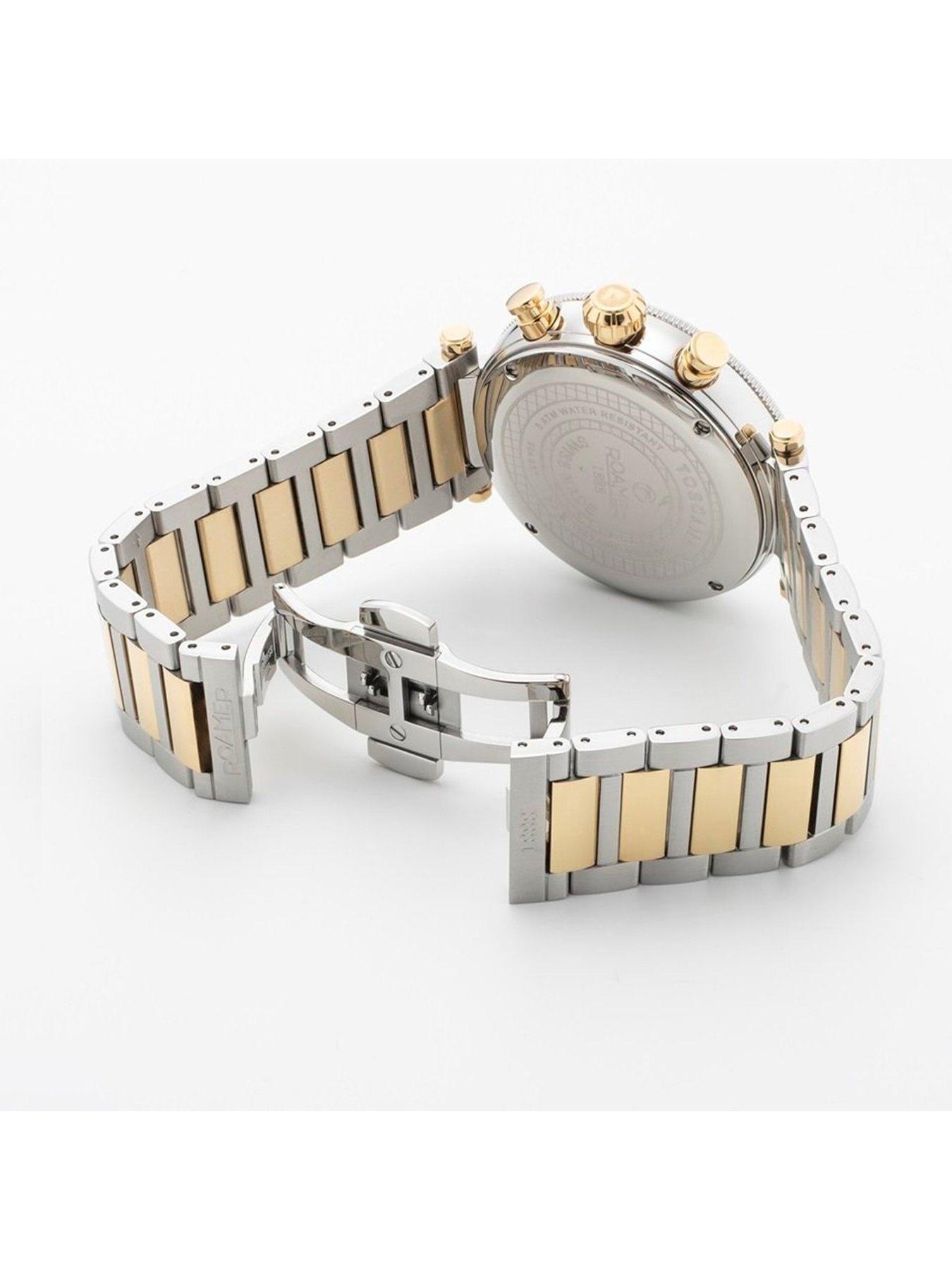 Roamer of Switzerland Swiss Made Men's Toscana Watch with Gold IP Bi ...