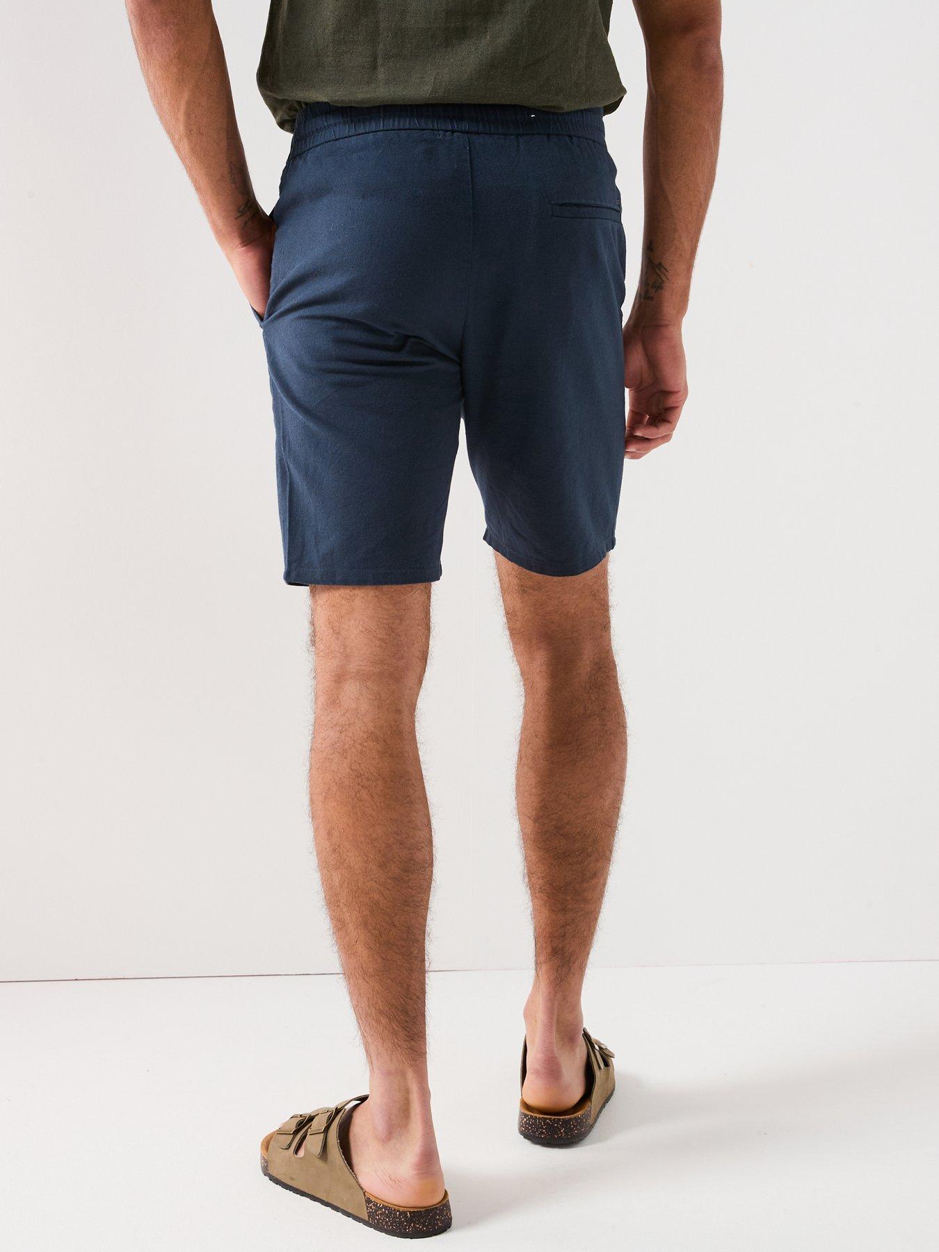 ONLY & SONS Linus Linen Blend Shorts - Navy | Very