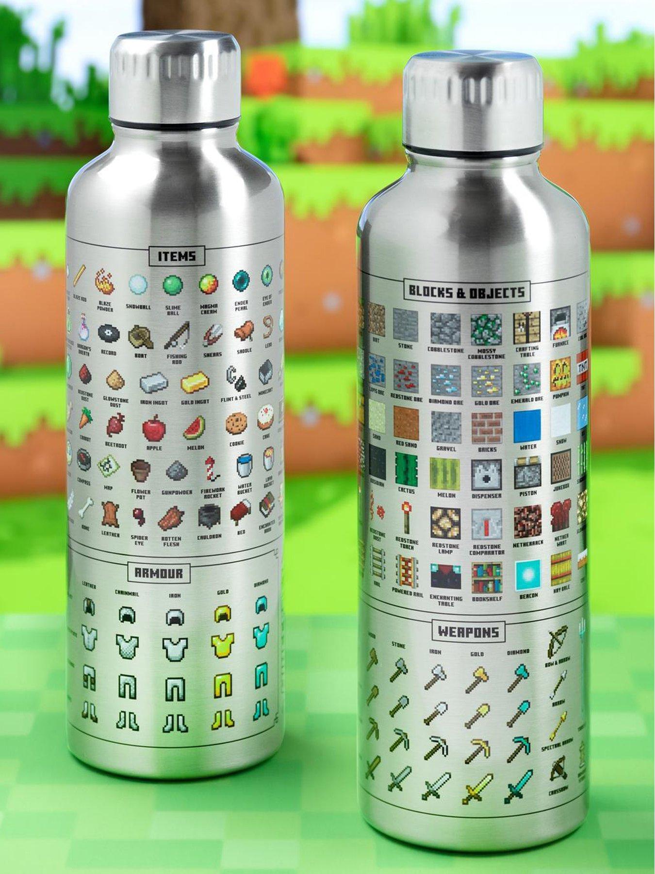 Minecraft Metal Water Bottle - Officially Licensed, Leakproof Travel ...