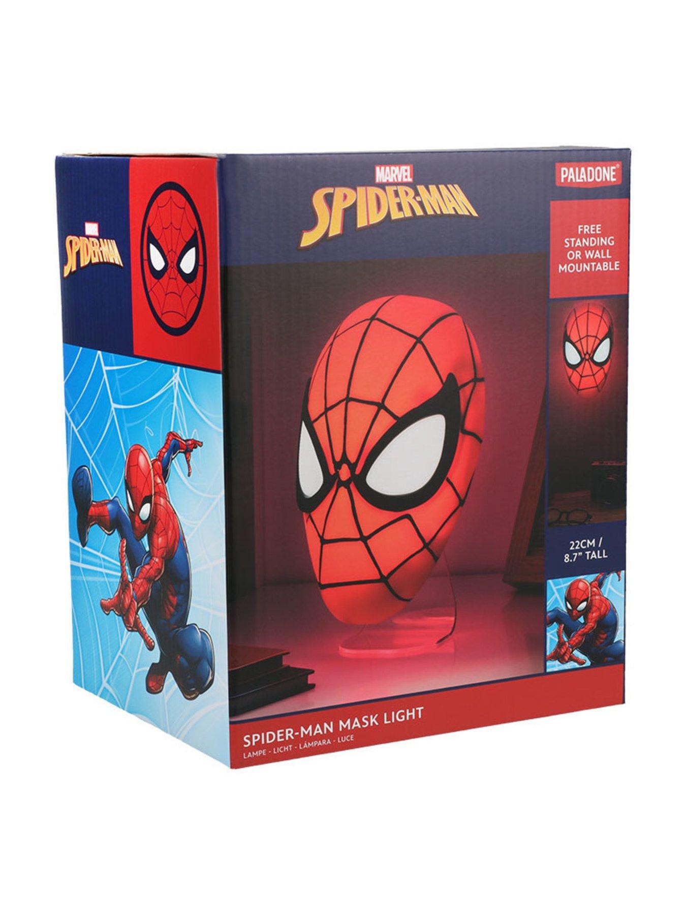 Spiderman Mask Light Officially Licensed Disney Merchandise Freestanding Or Wall Mountable Usb Powered Gift For Marvel Fans