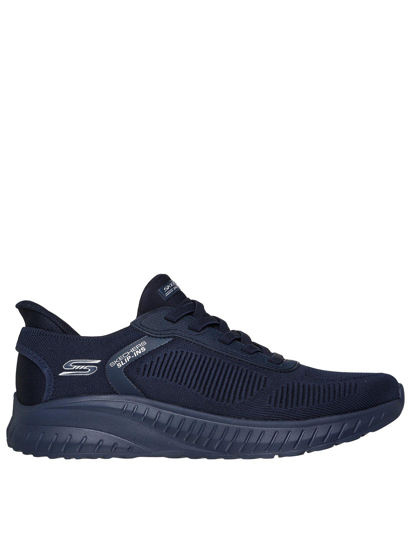 Skechers Bob Squad Chaos Slip- Ins Bungee Trainers - Navy | Very