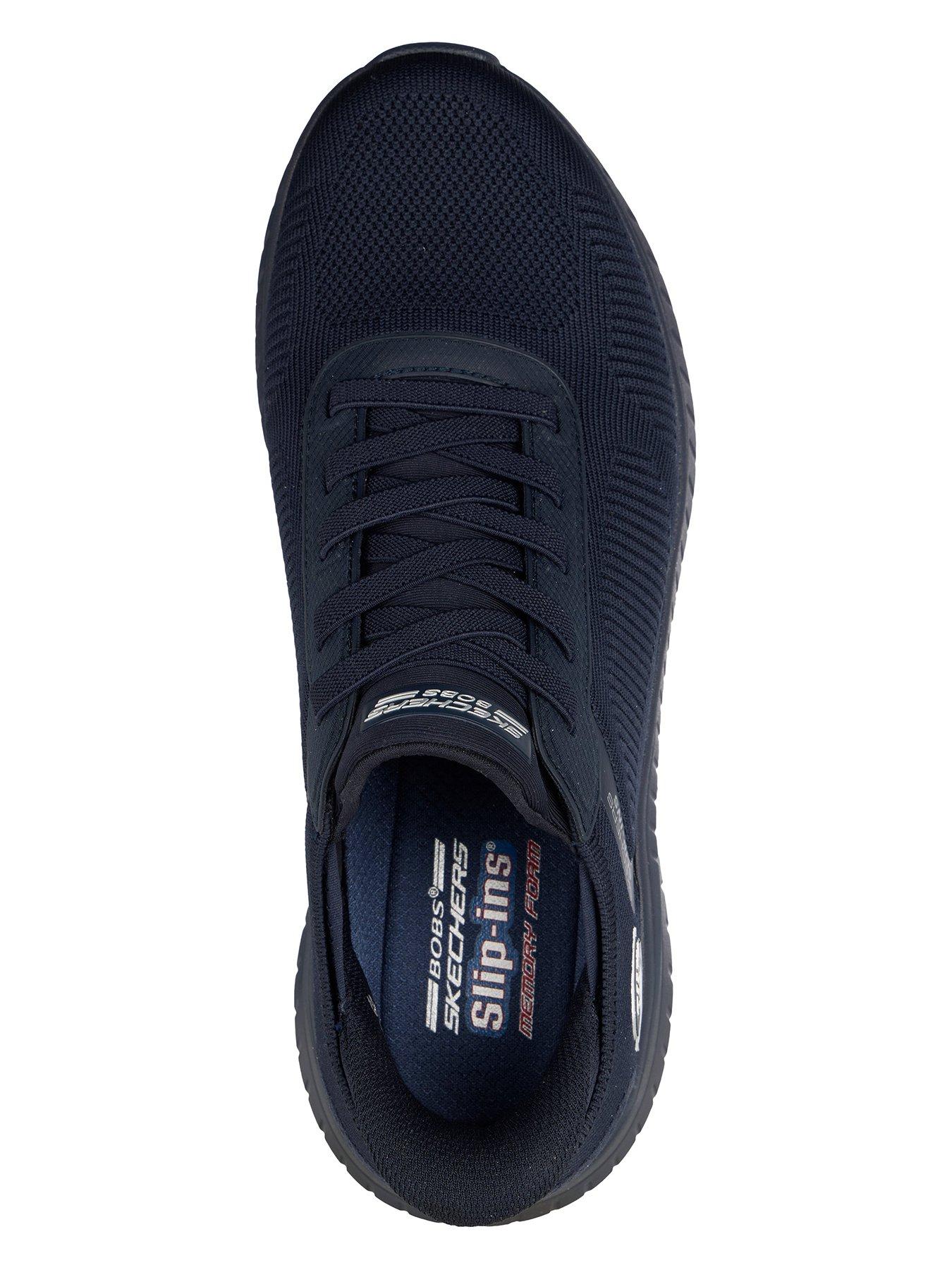 Skechers Bob Squad Chaos Slip- Ins Bungee Trainers - Navy | Very