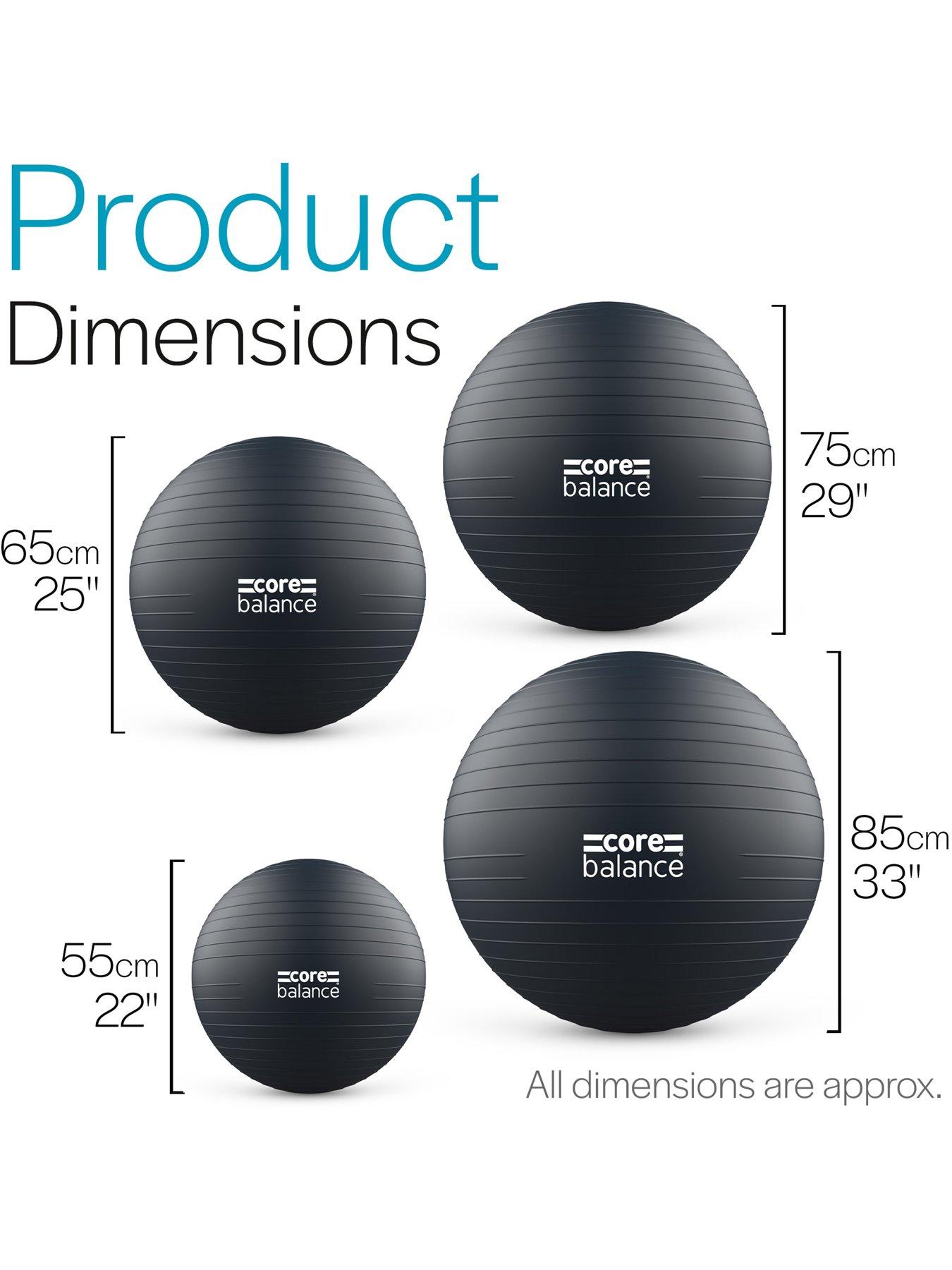 Core Balance Black Gym Ball (85cm) | Very