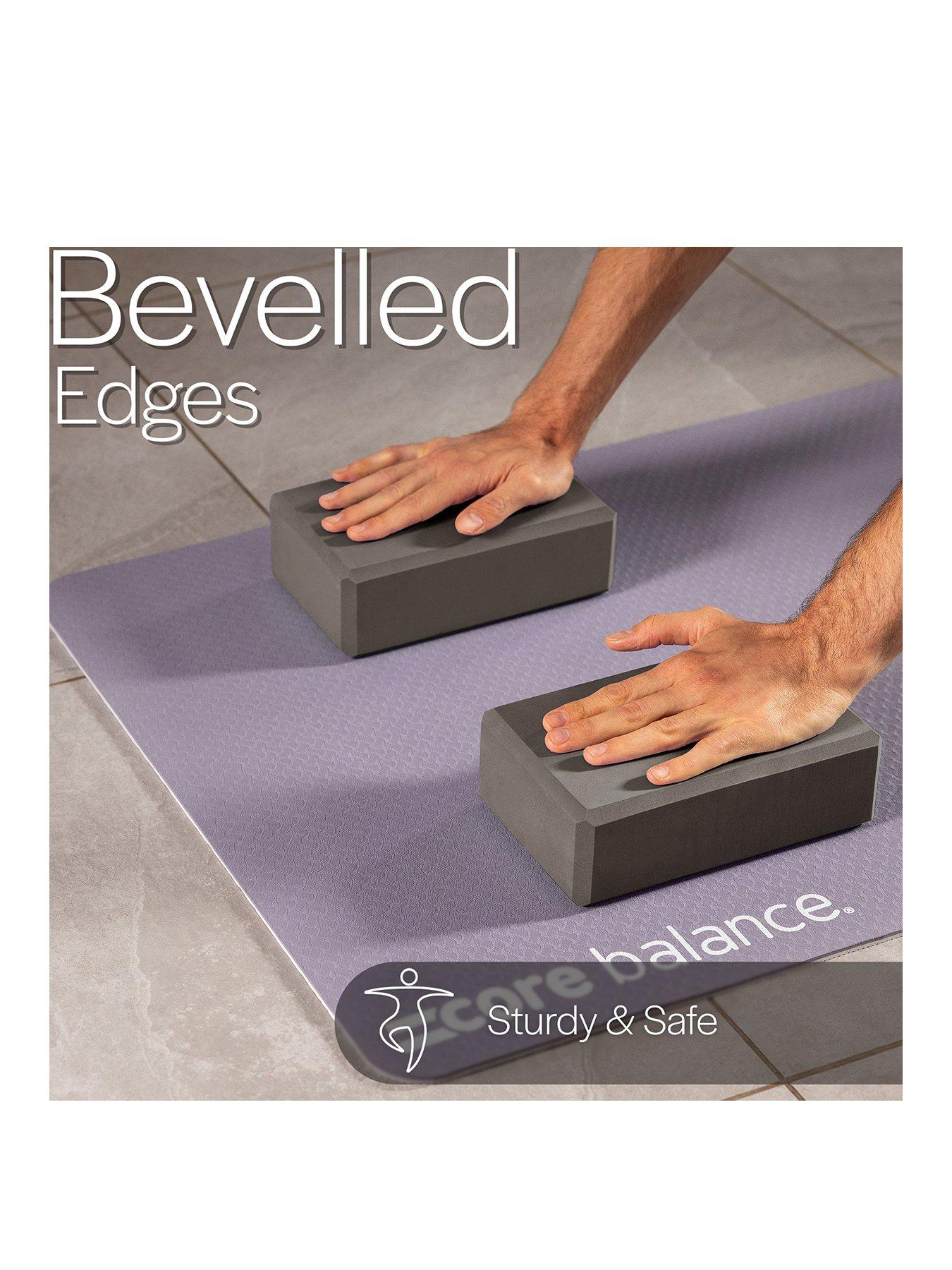 Core Balance Black Foam Yoga Block Set (2 x Blocks & Strap) | Very