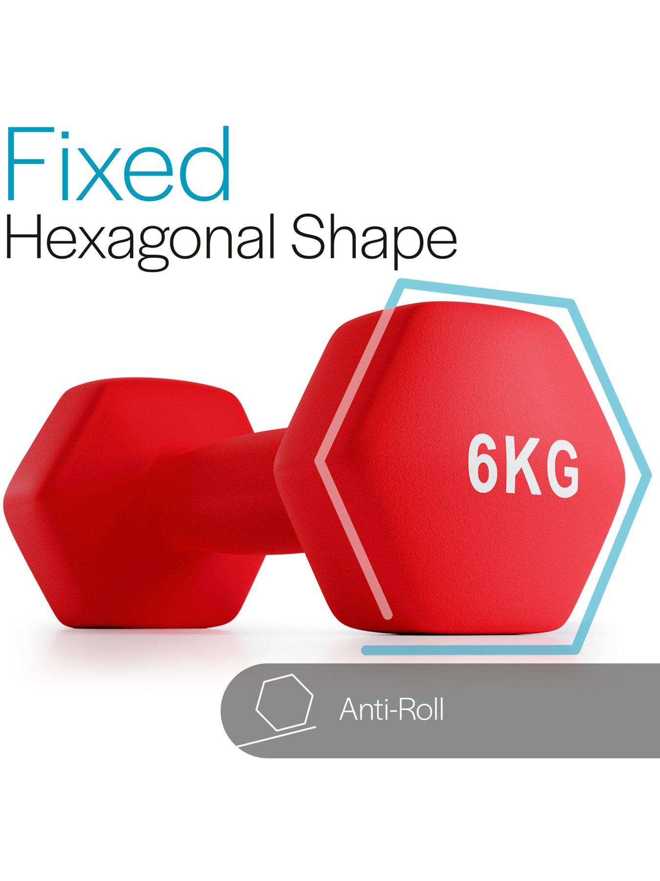 Core Balance Hex Neoprene Dumbbells (2 x 6kg) | Very