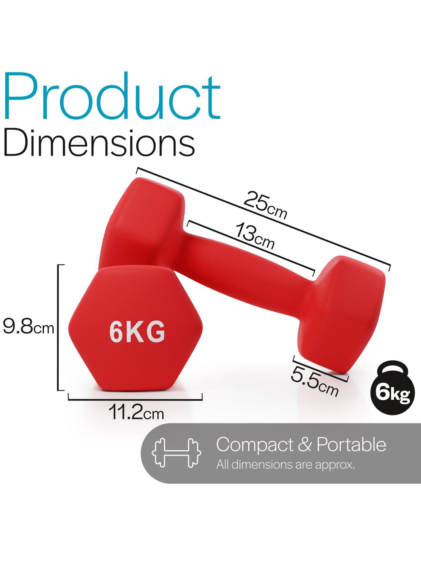 Core Balance Hex Neoprene Dumbbells (2 x 6kg) | Very