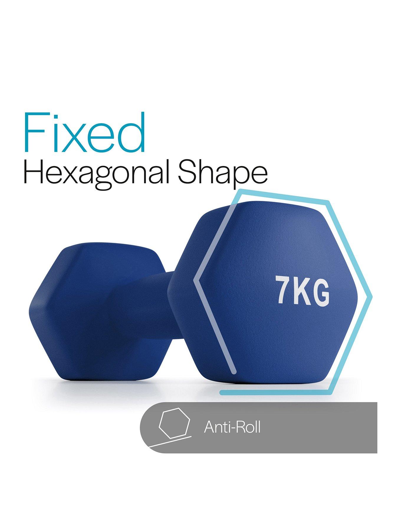 Core Balance Hex Neoprene Dumbbells (2 x 7kg) | Very