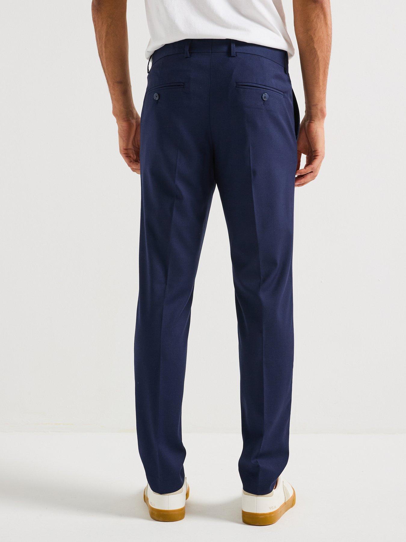 Selected Homme Slim Fit Cedric Structured Suit Trousers - Navy | Very