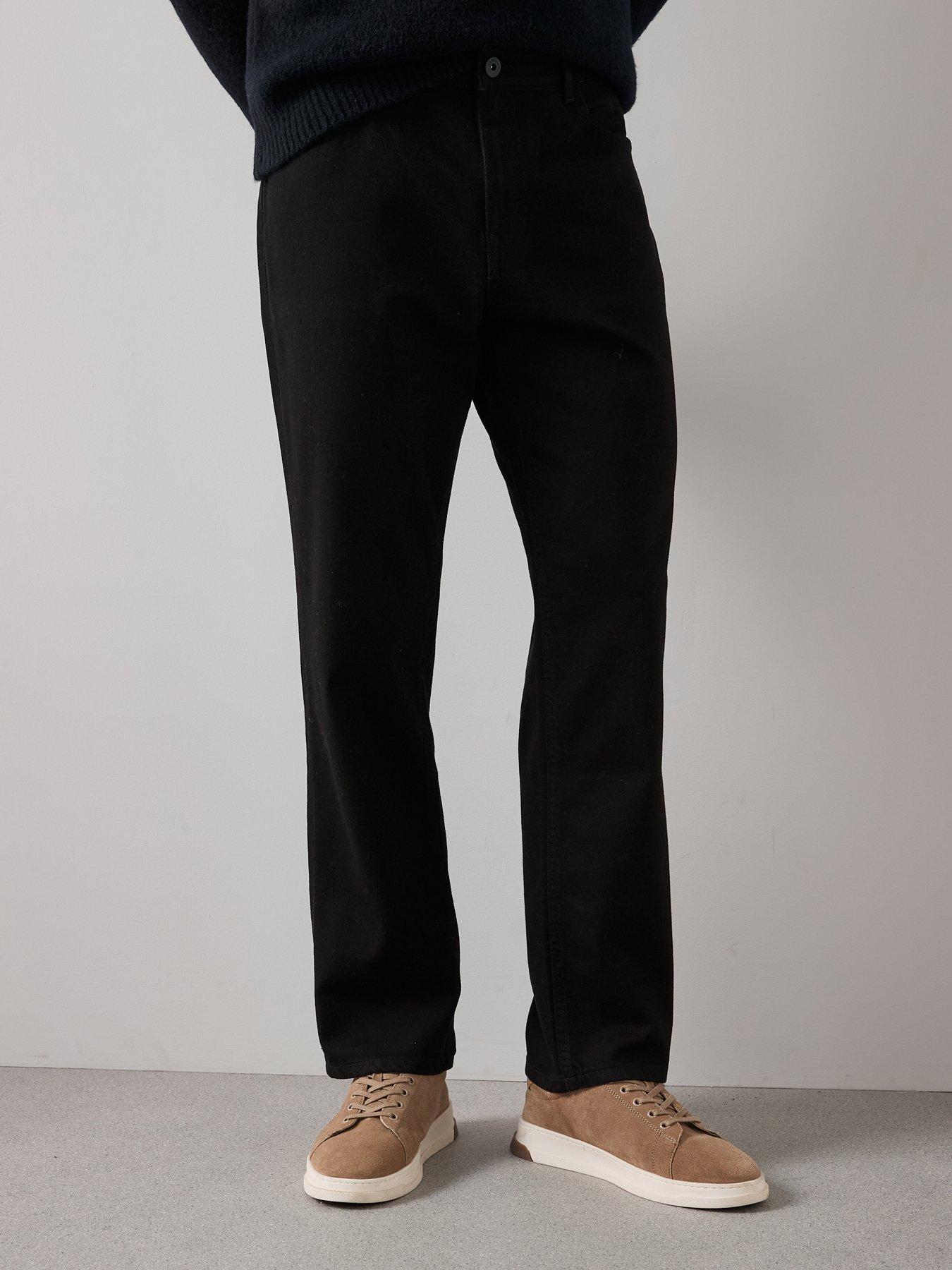 The Very Collection Straight Jeans With Stretch - Stay Black | Very