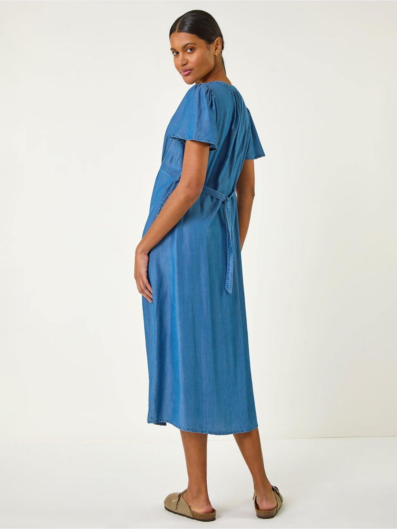 Roman Cotton Denim Midi Dress - Denim | Very