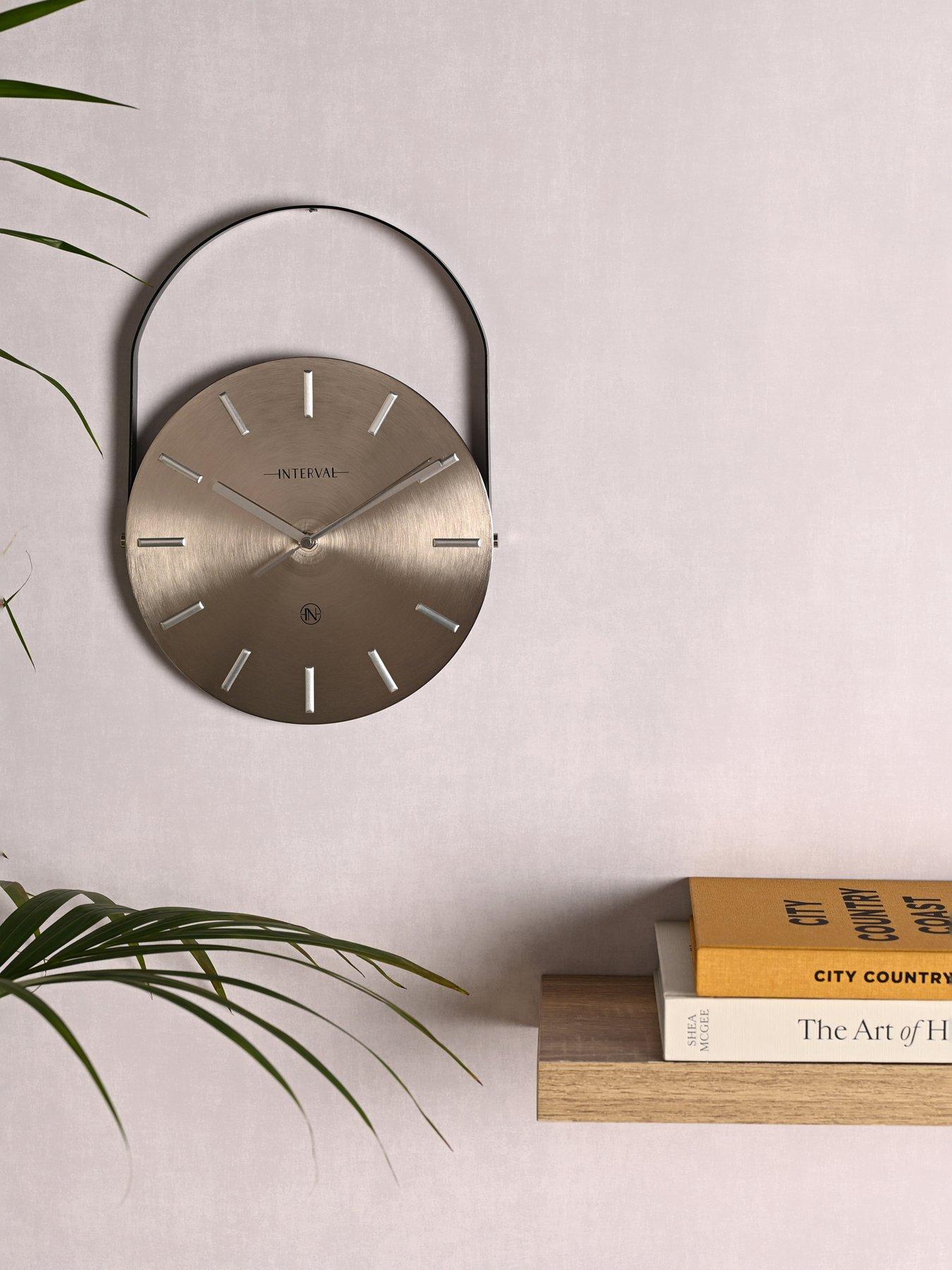 Interval Hanging Wall Clock - Silver | Very