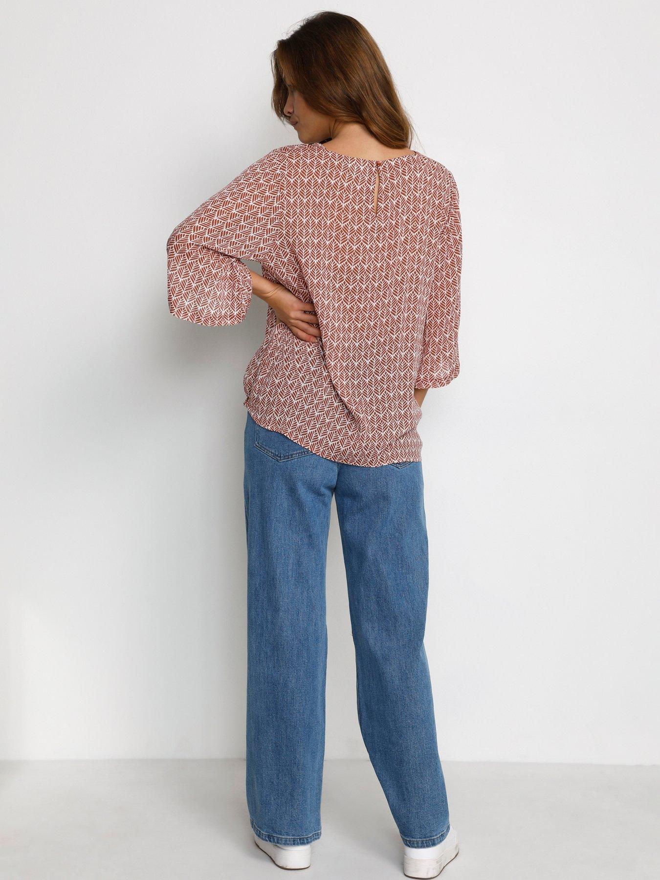 Kaffe Ebellen Amber Blouse - Dusky Red | Very