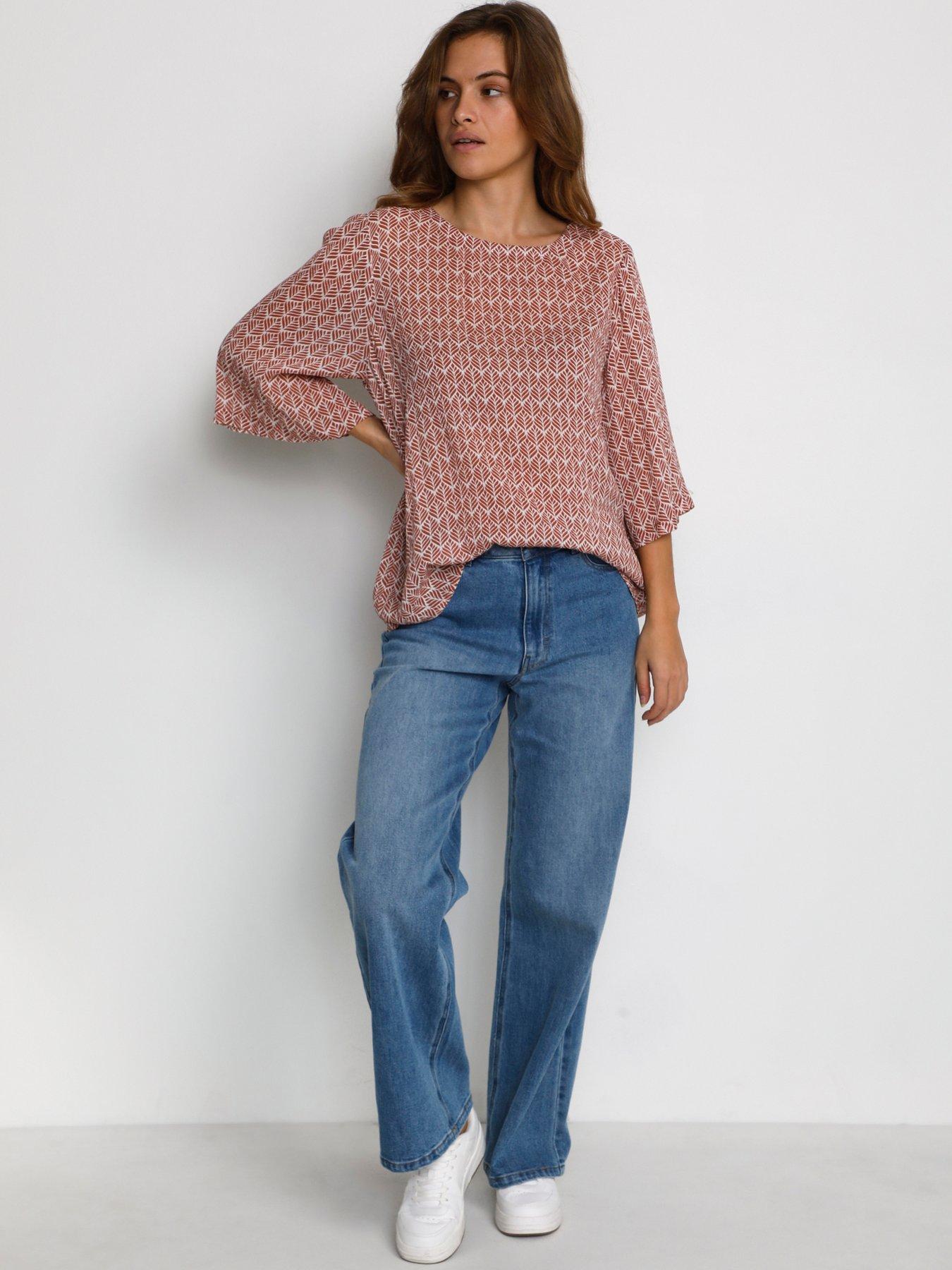 Kaffe Ebellen Amber Blouse - Dusky Red | Very