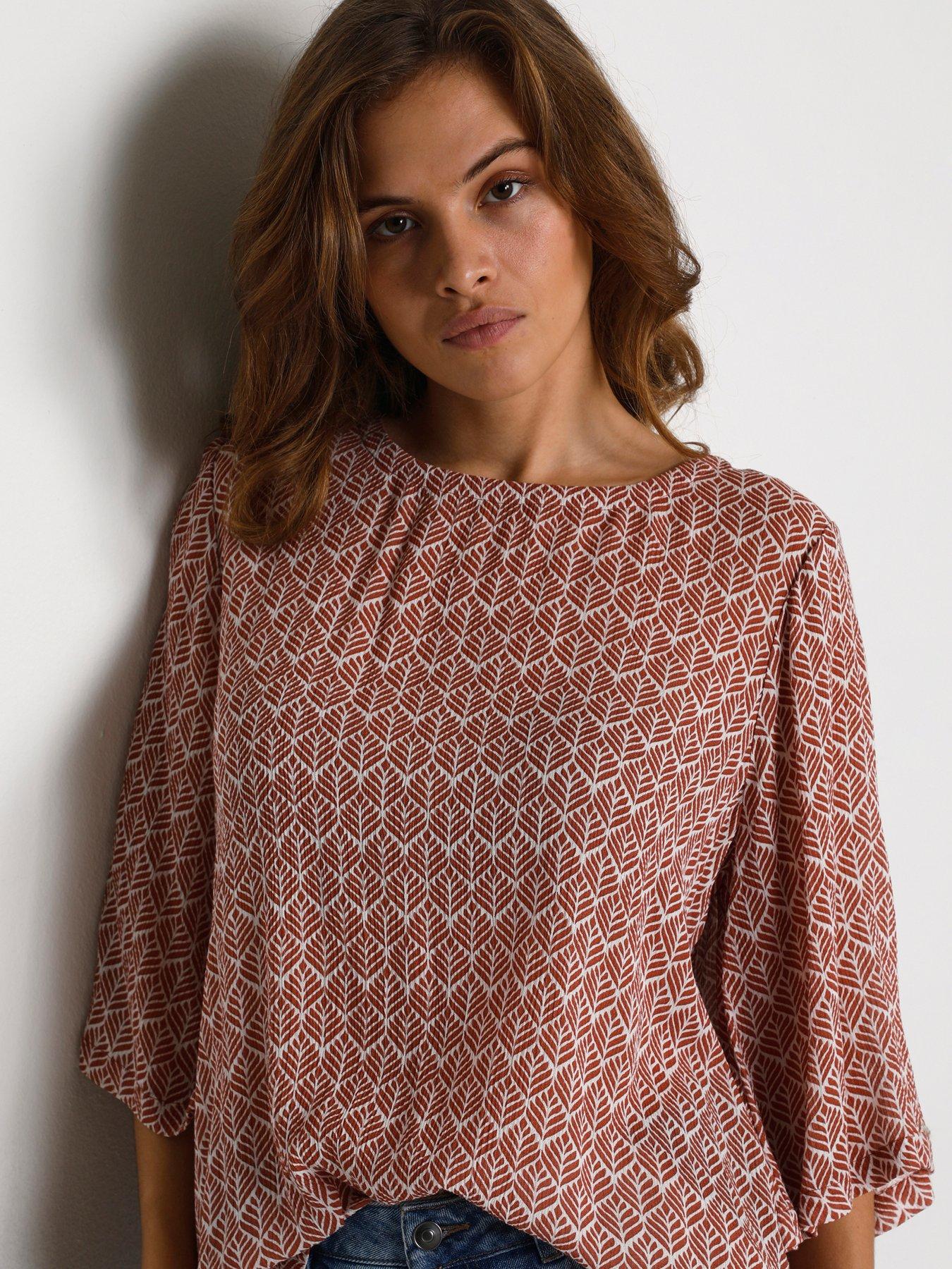 Kaffe Ebellen Amber Blouse - Dusky Red | Very