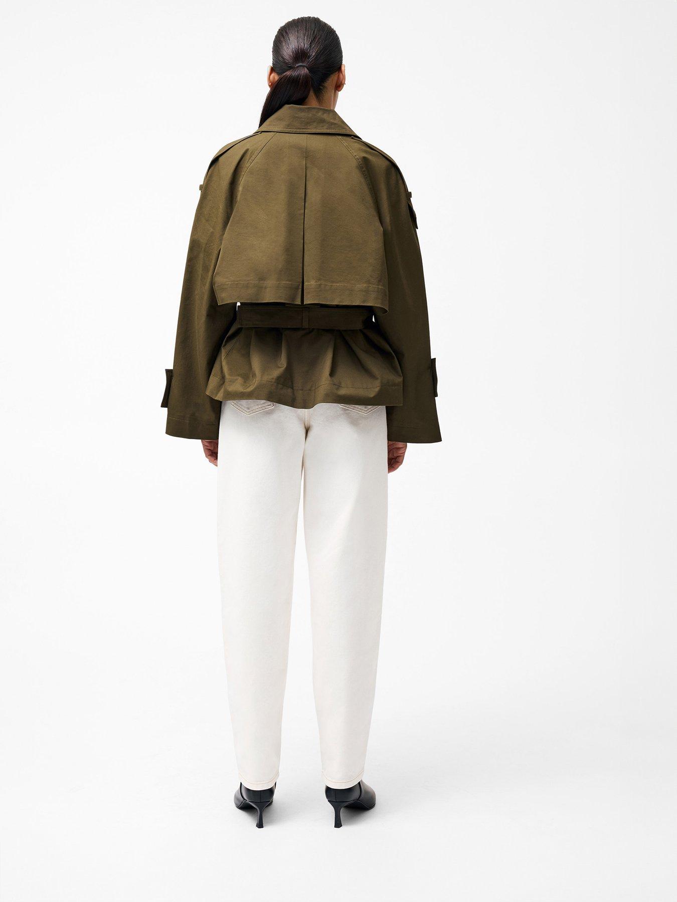 French Connection Cotton Blend Cropped Boxy Trench Coat | Very