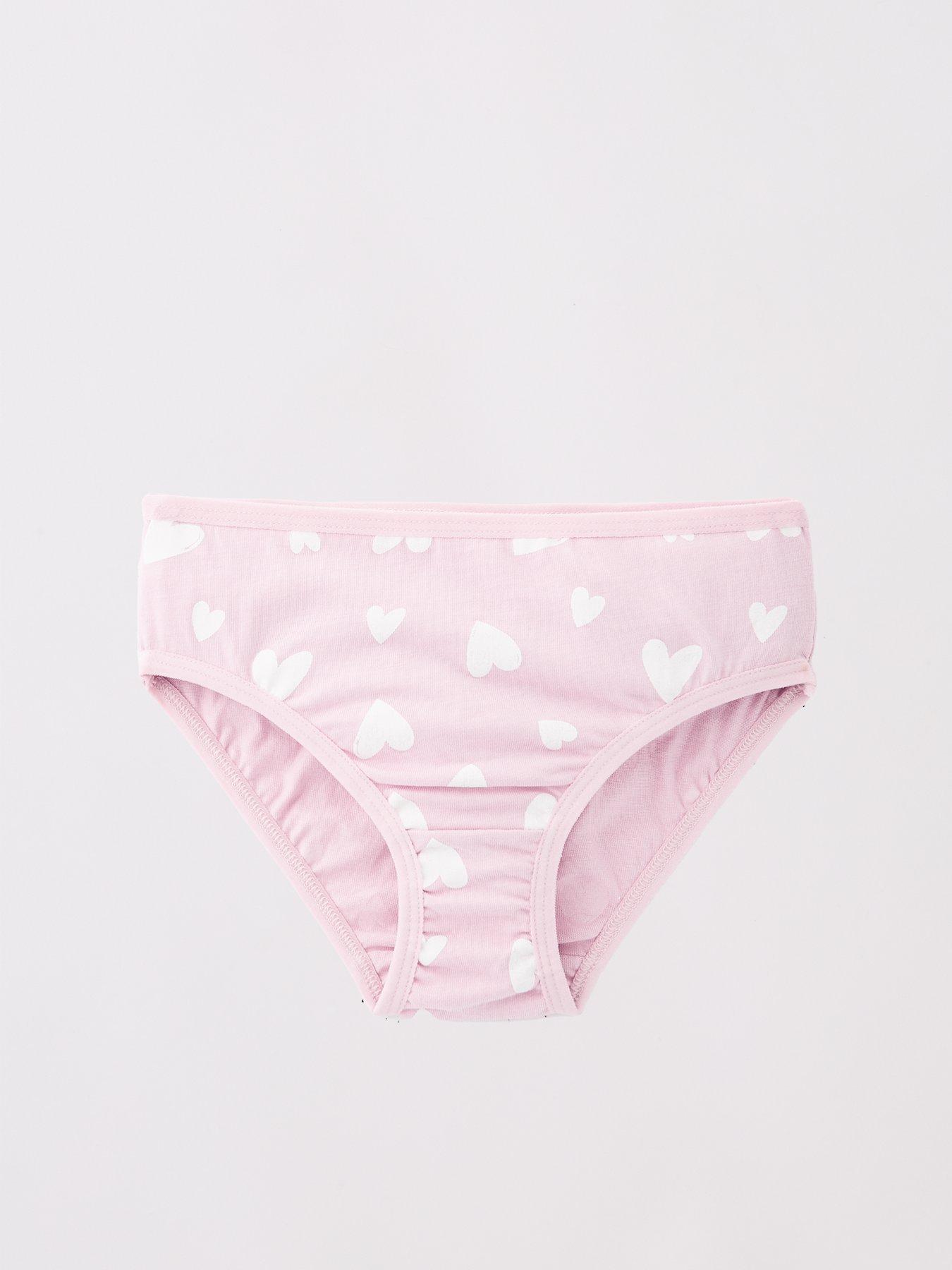 V by Very Girls 5 Pack Heart Briefs - Multi | Very