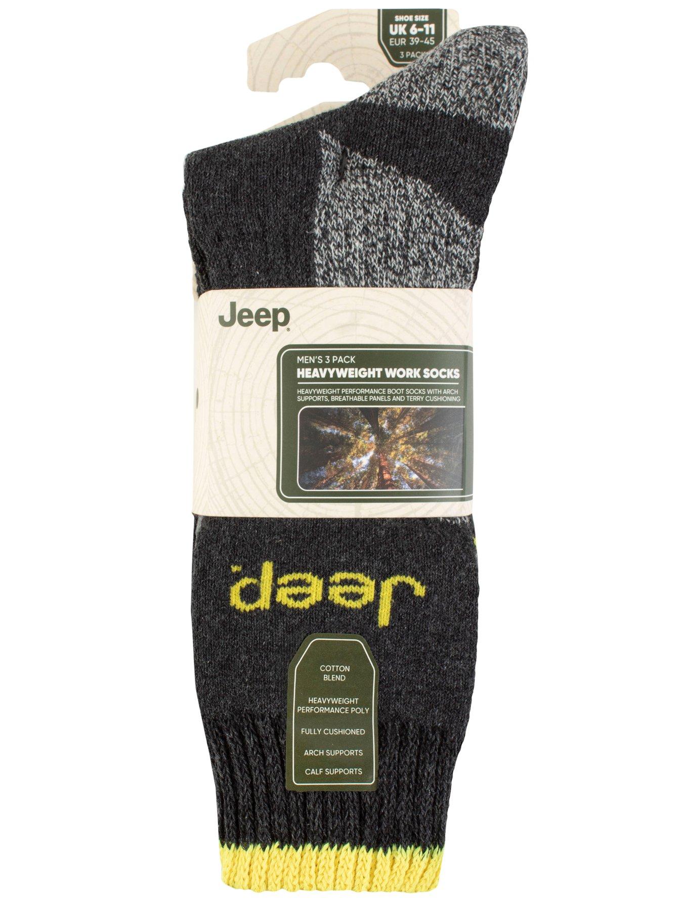 Sockshop Jeep Poly Workwear Boot Crew Socks 3 Pack | Very