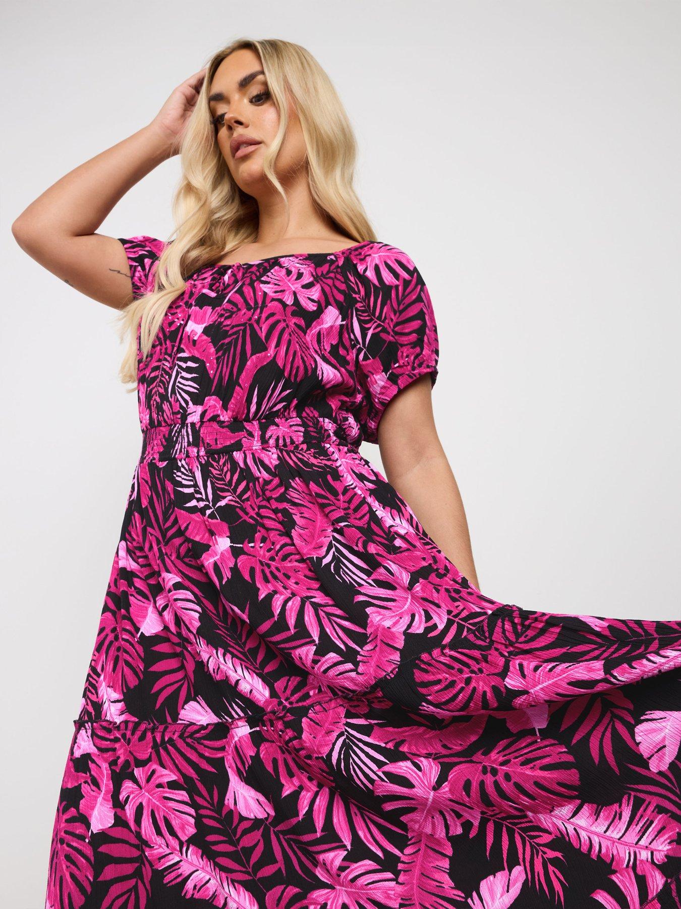 Yours Curve Gypsy Bardot Maxi Dress | Very