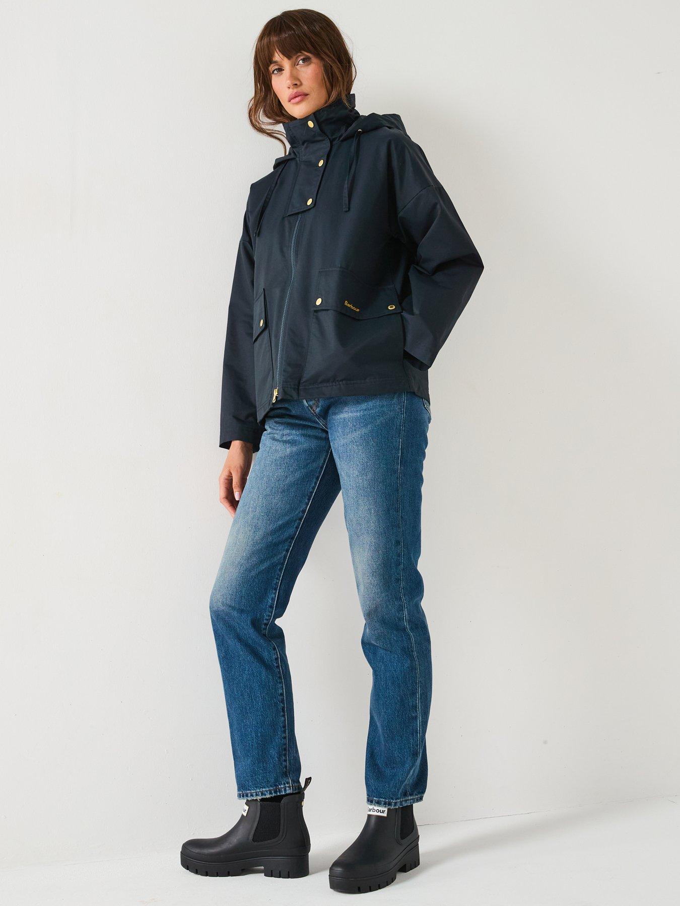 Barbour Cecile Showerproof Jacket - Navy | Very