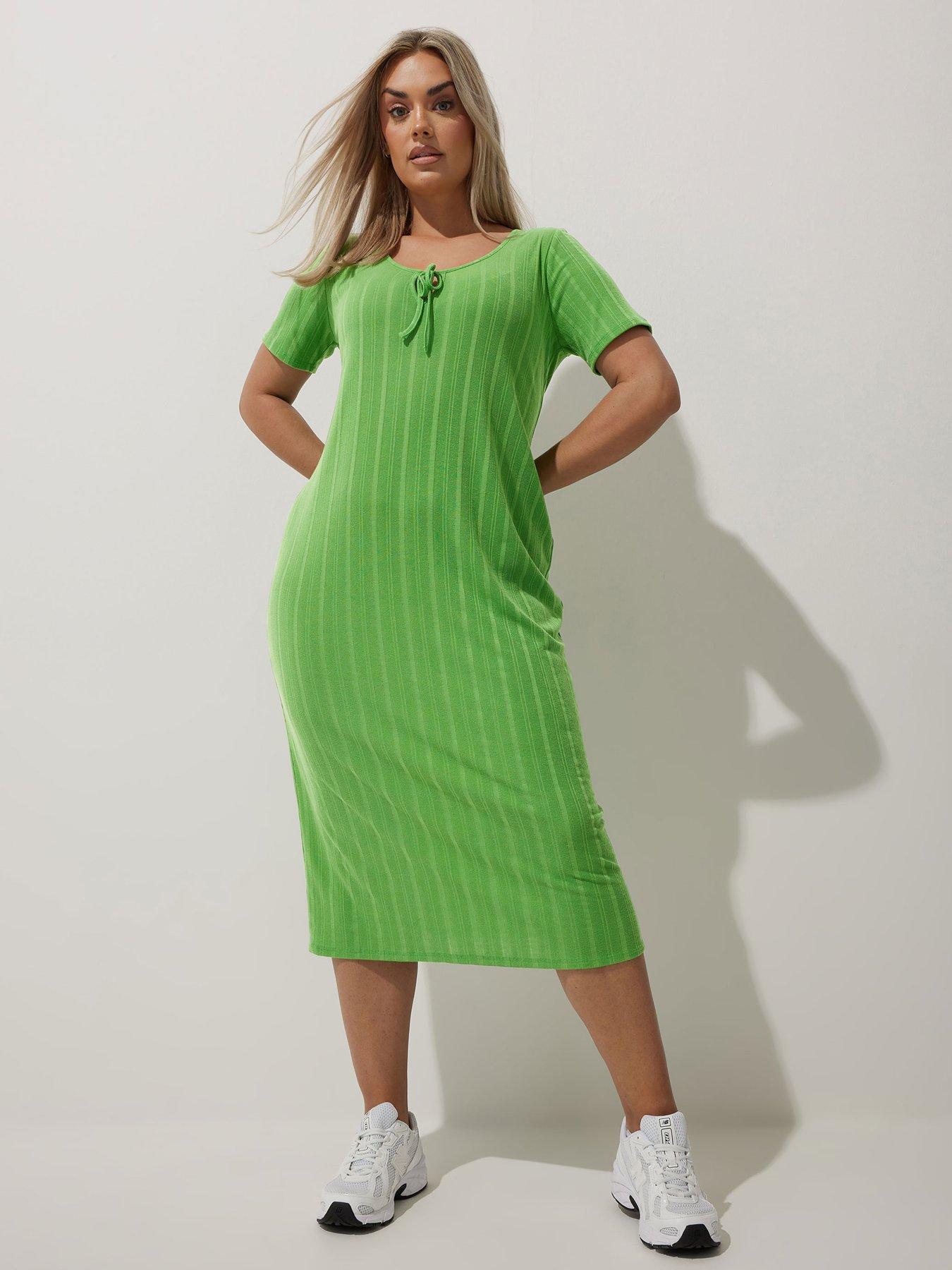 Yours Curve Short Sleeve Rib Dress | Very